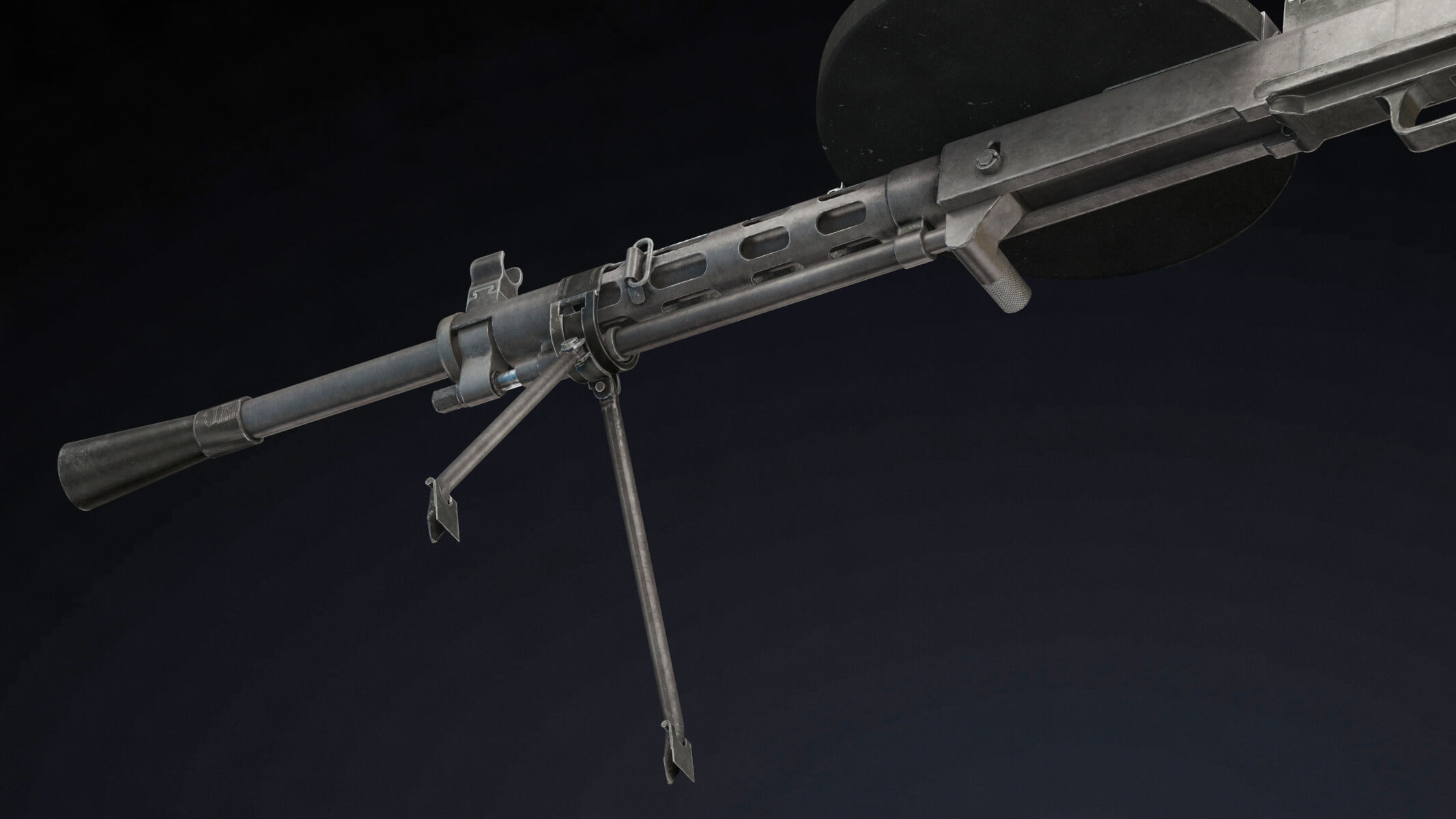 Degtyaryov Machine Gun Low Poly - 3D Model by frezzy