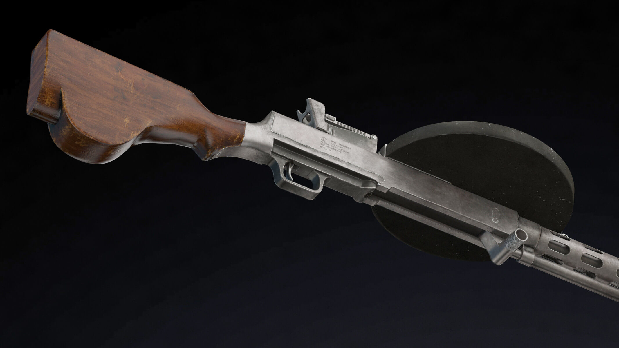 Degtyaryov Machine Gun Low Poly - 3D Model by frezzy