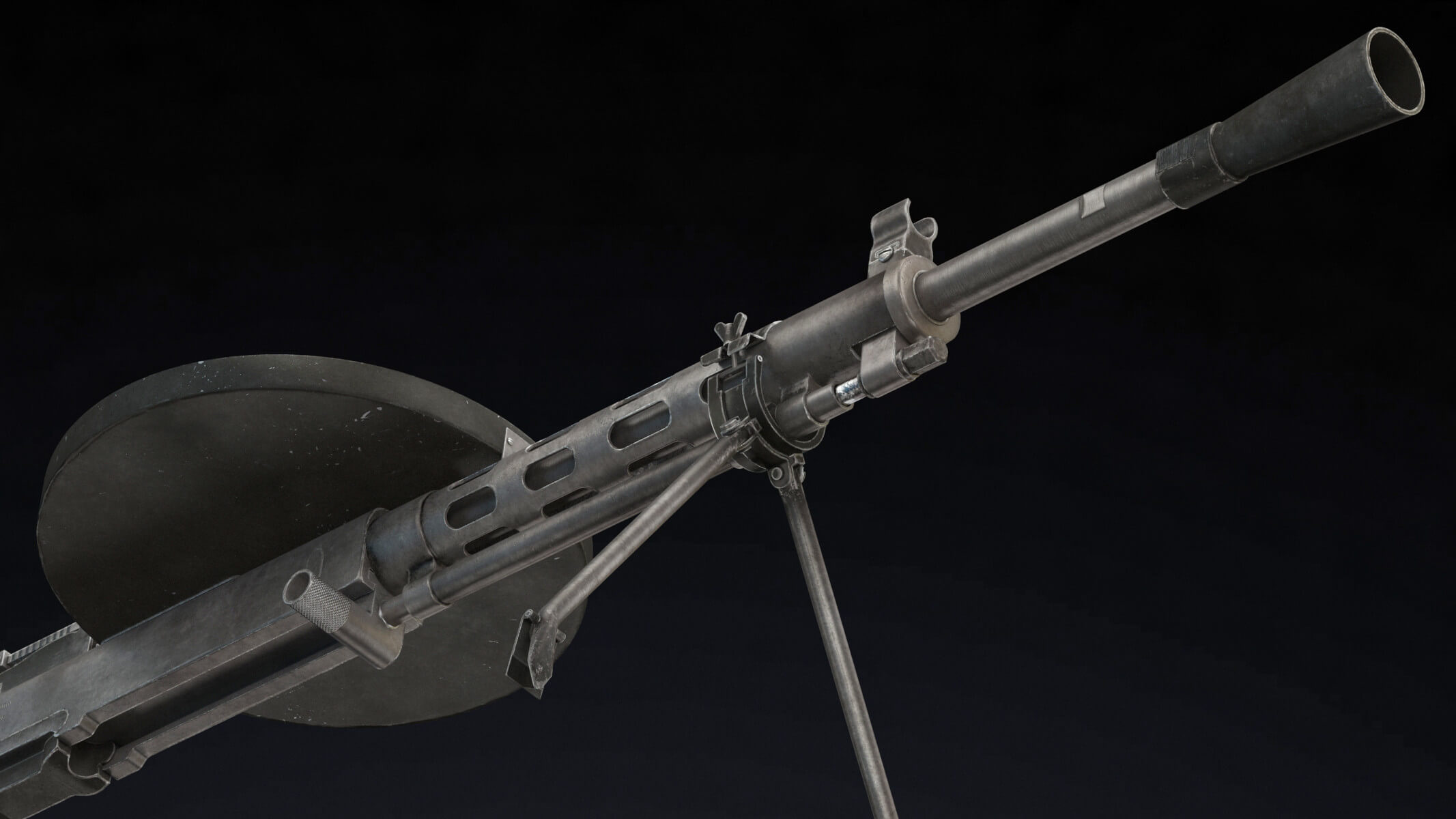 Degtyaryov Machine Gun Low Poly - 3D Model by frezzy