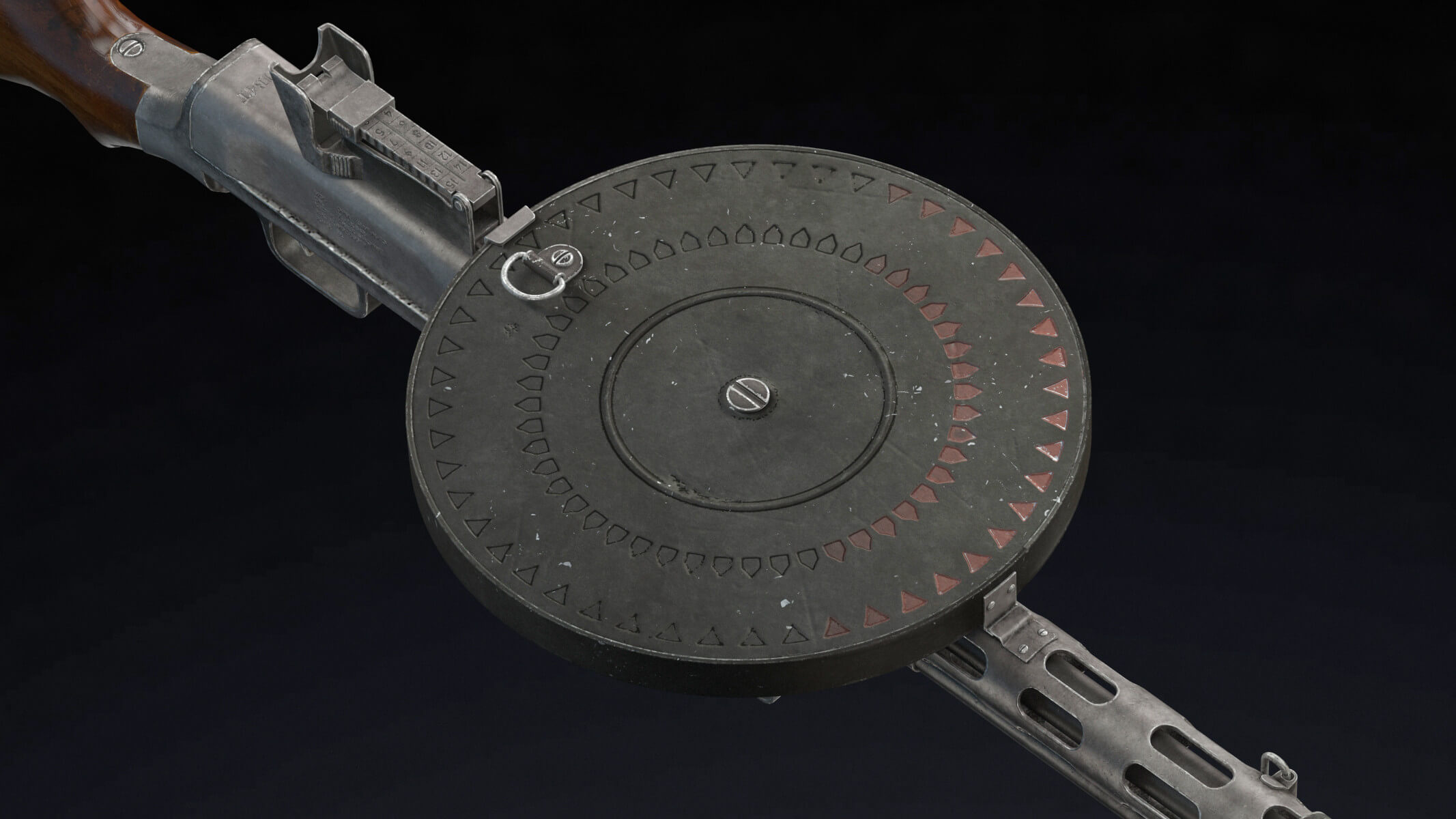 Degtyaryov Machine Gun Low Poly - 3D Model by frezzy