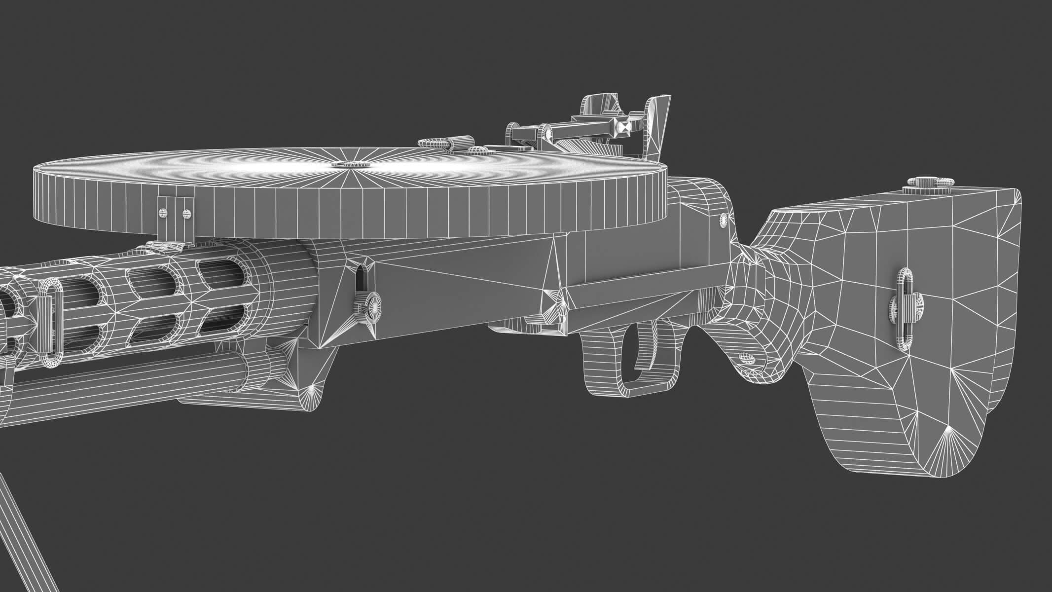 Degtyaryov Machine Gun Low Poly - 3D Model by frezzy