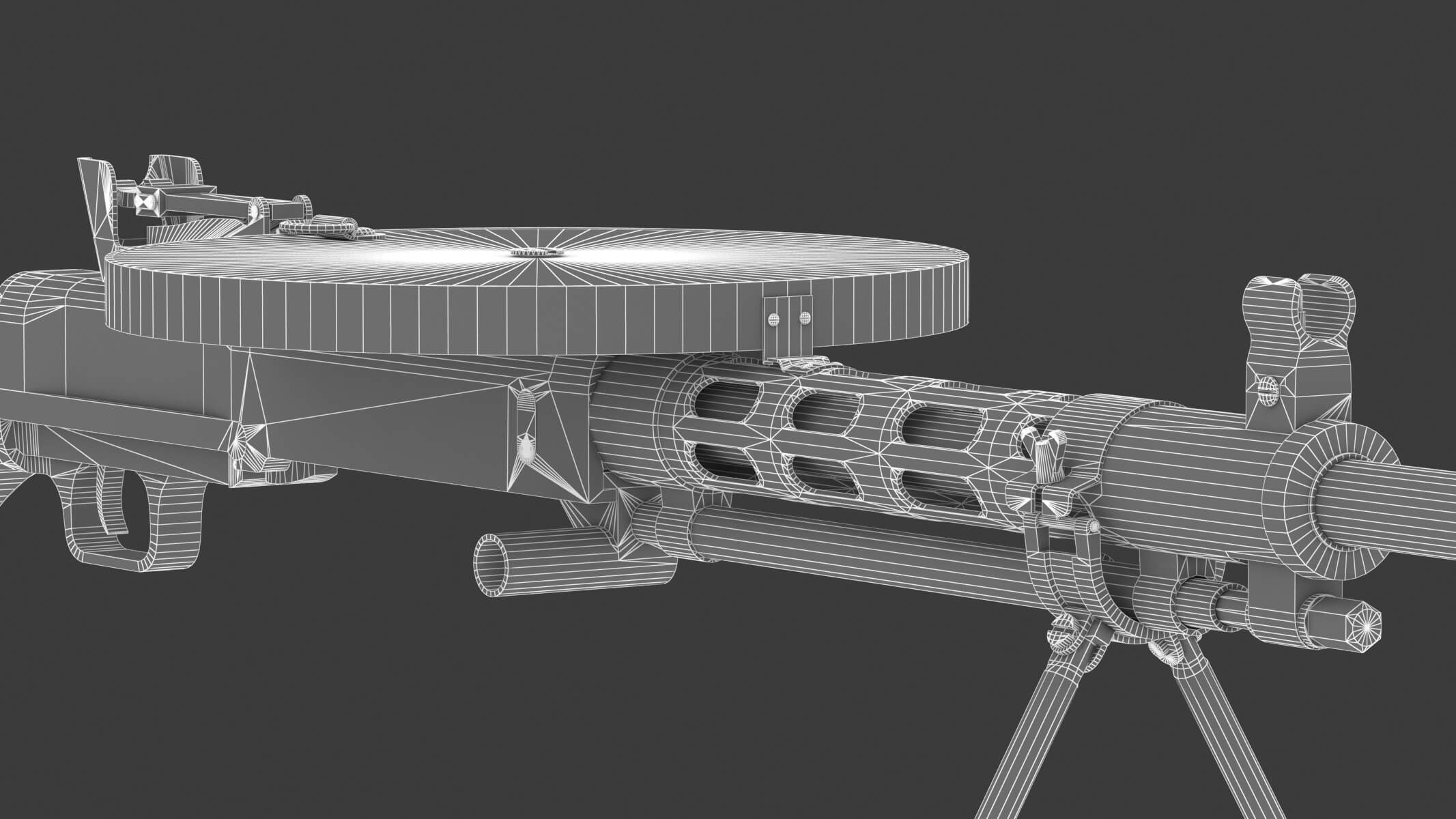 Degtyaryov Machine Gun Low Poly - 3D Model by frezzy