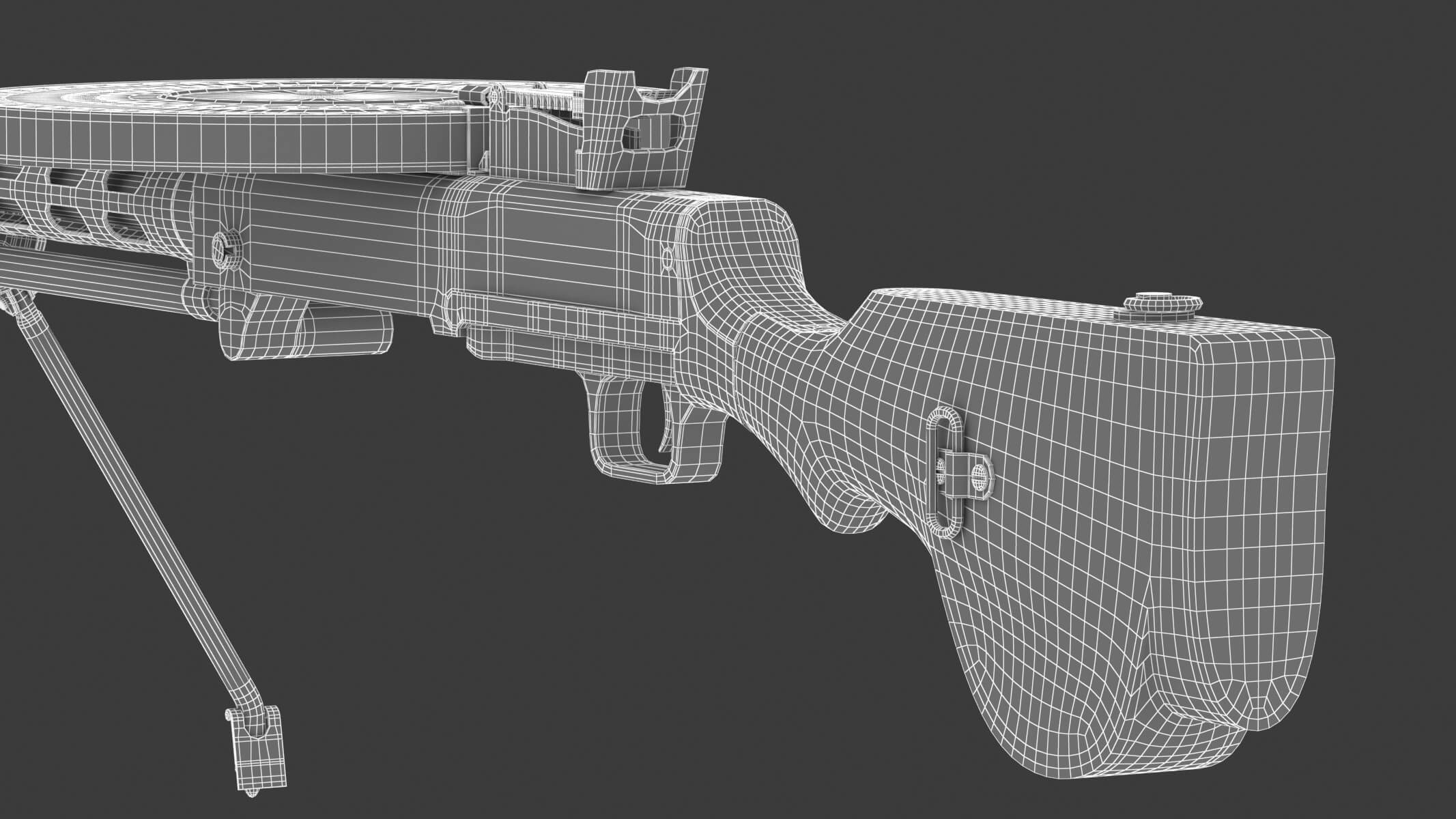 Degtyaryov Machine Gun - 3D Model by frezzy