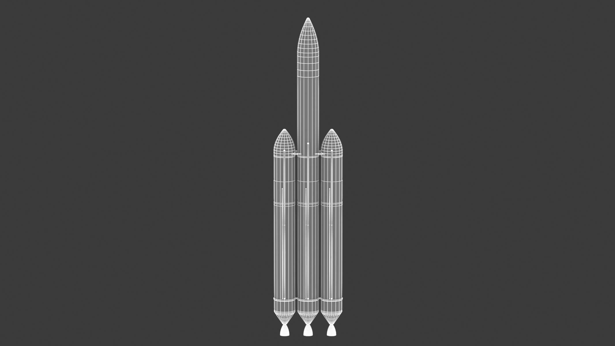 Delta IV Heavy Rocket - 3D Model by frezzy