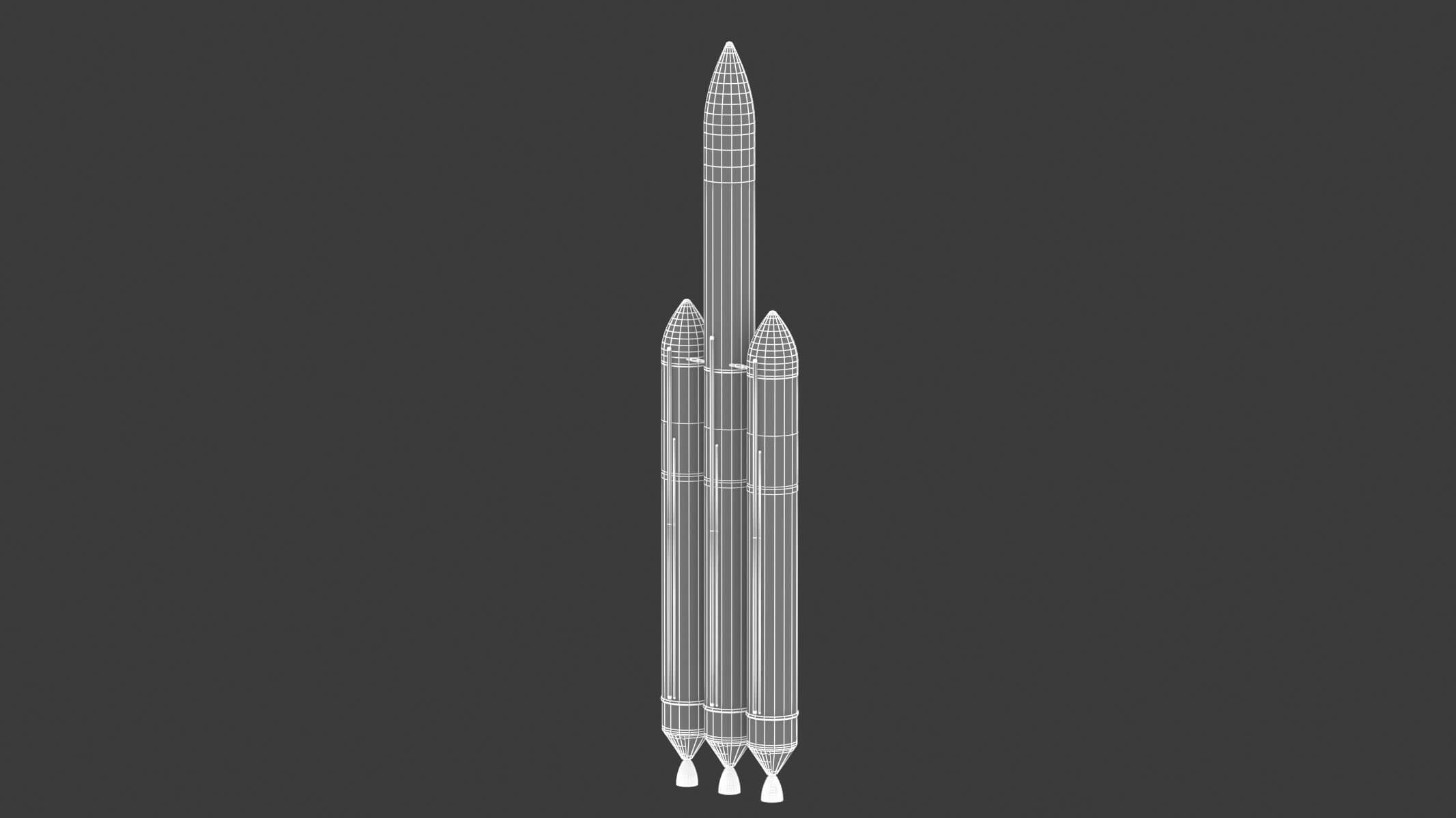 Delta IV Heavy Rocket - 3D Model by frezzy
