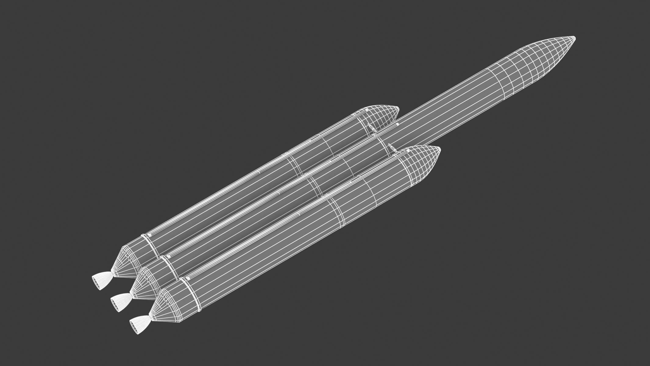 Delta IV Heavy Rocket - 3D Model by frezzy