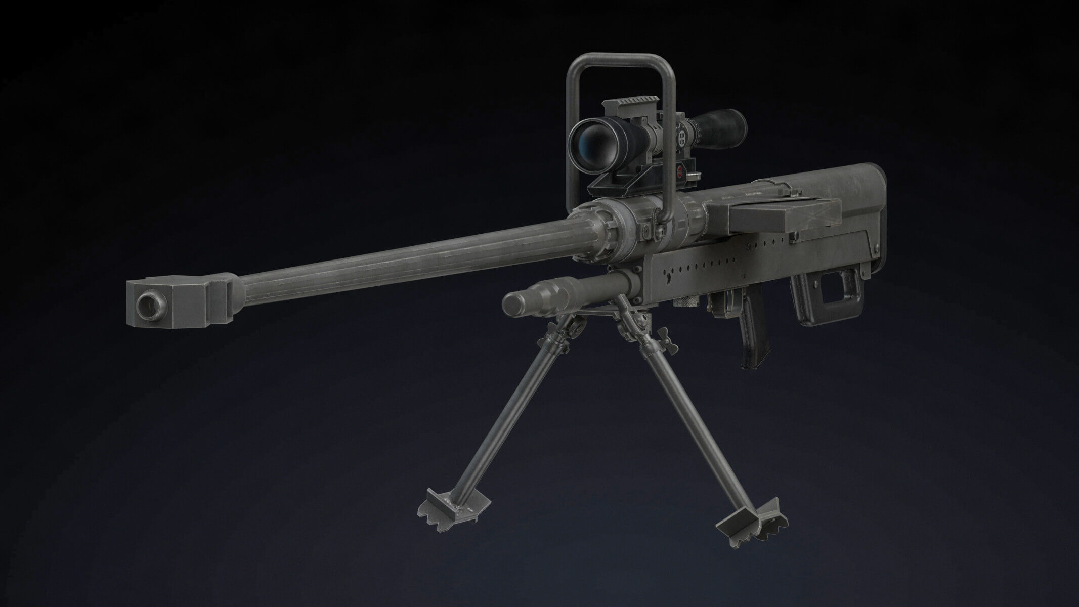 Denel NTW-20 Low Poly 3D Model by frezzy