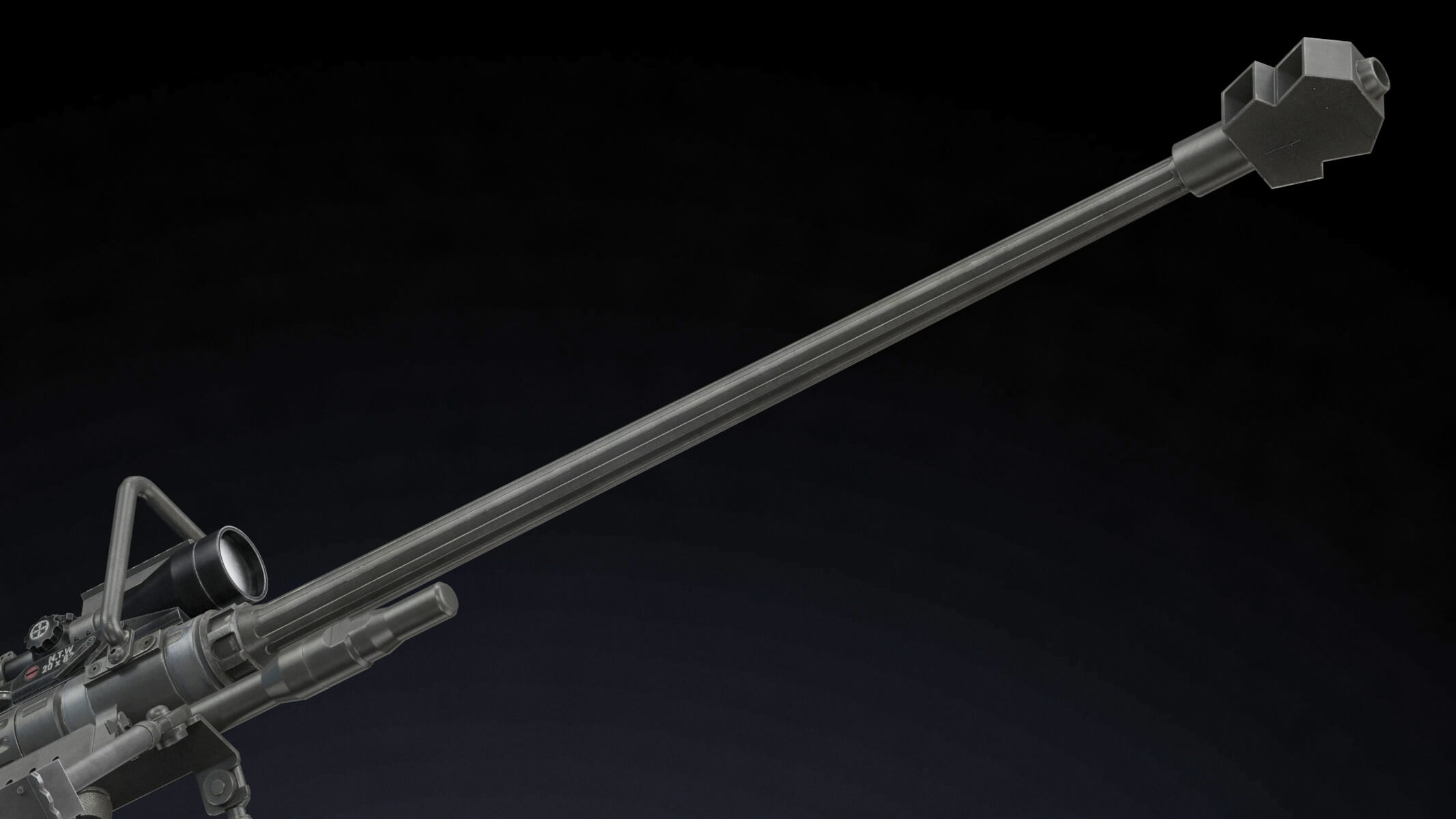 Denel NTW-20 Low Poly 3D Model by frezzy