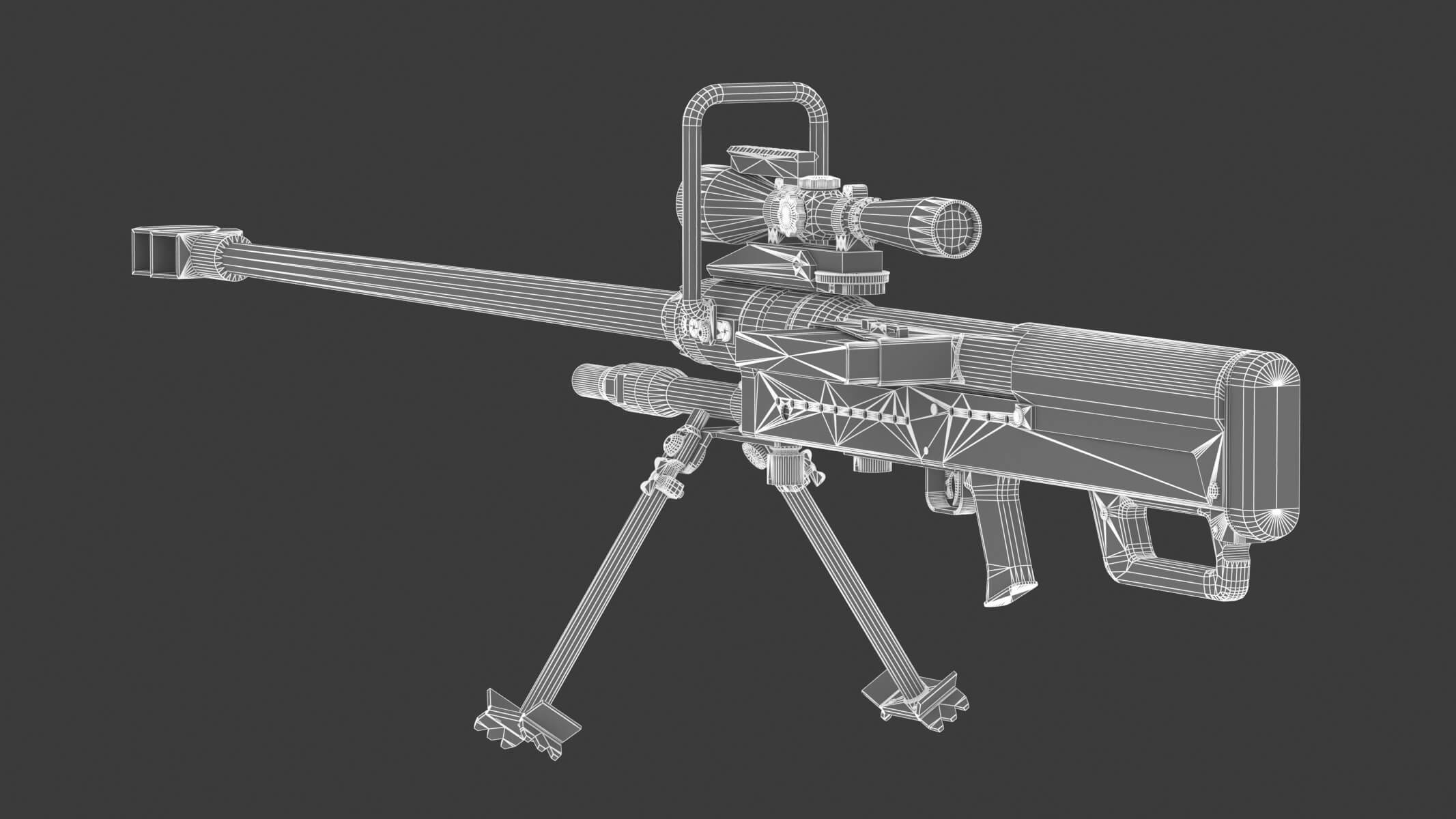 Denel NTW-20 Low Poly 3D Model by frezzy