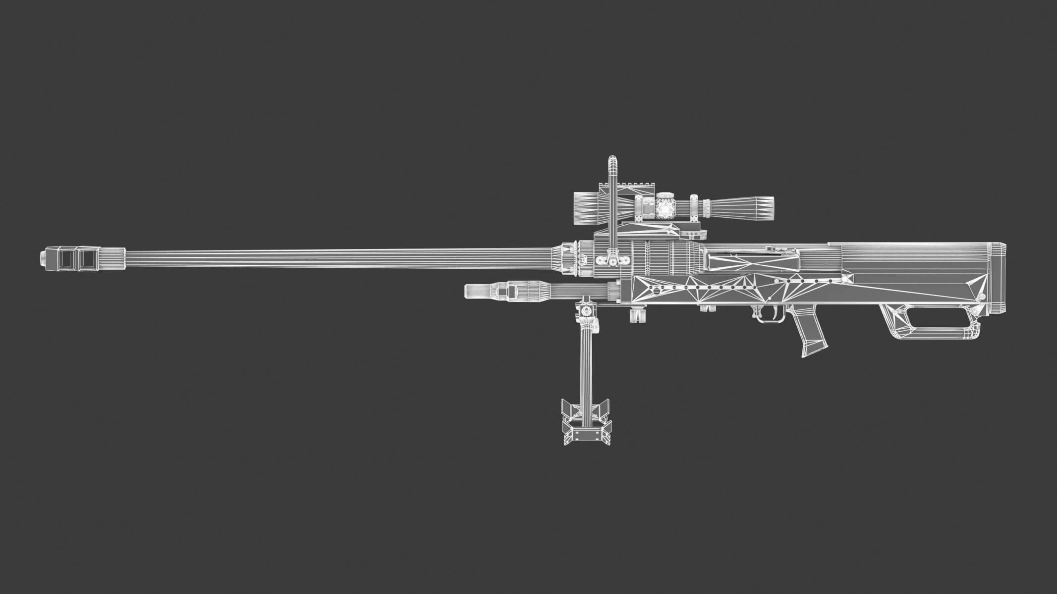 Denel NTW-20 Low Poly 3D Model by frezzy