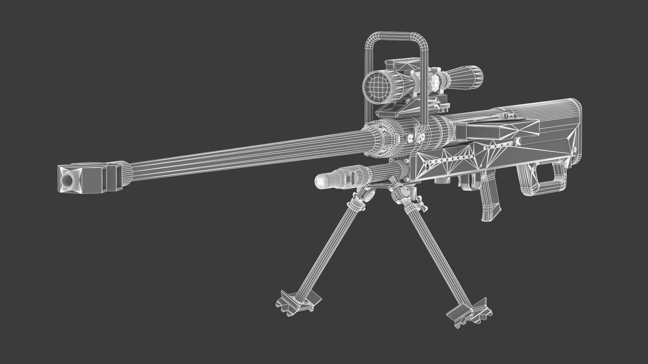 Denel NTW-20 Low Poly 3D Model by frezzy
