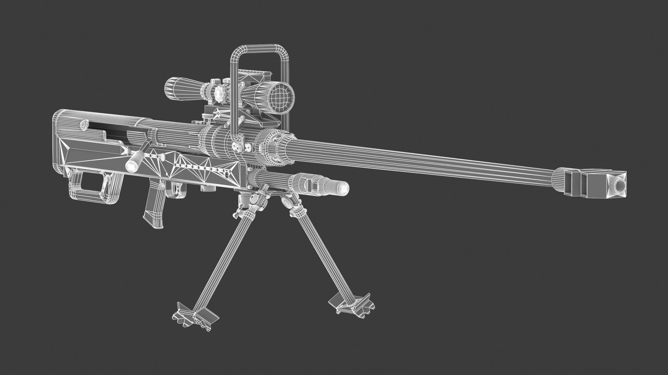 Denel NTW-20 Low Poly 3D Model by frezzy