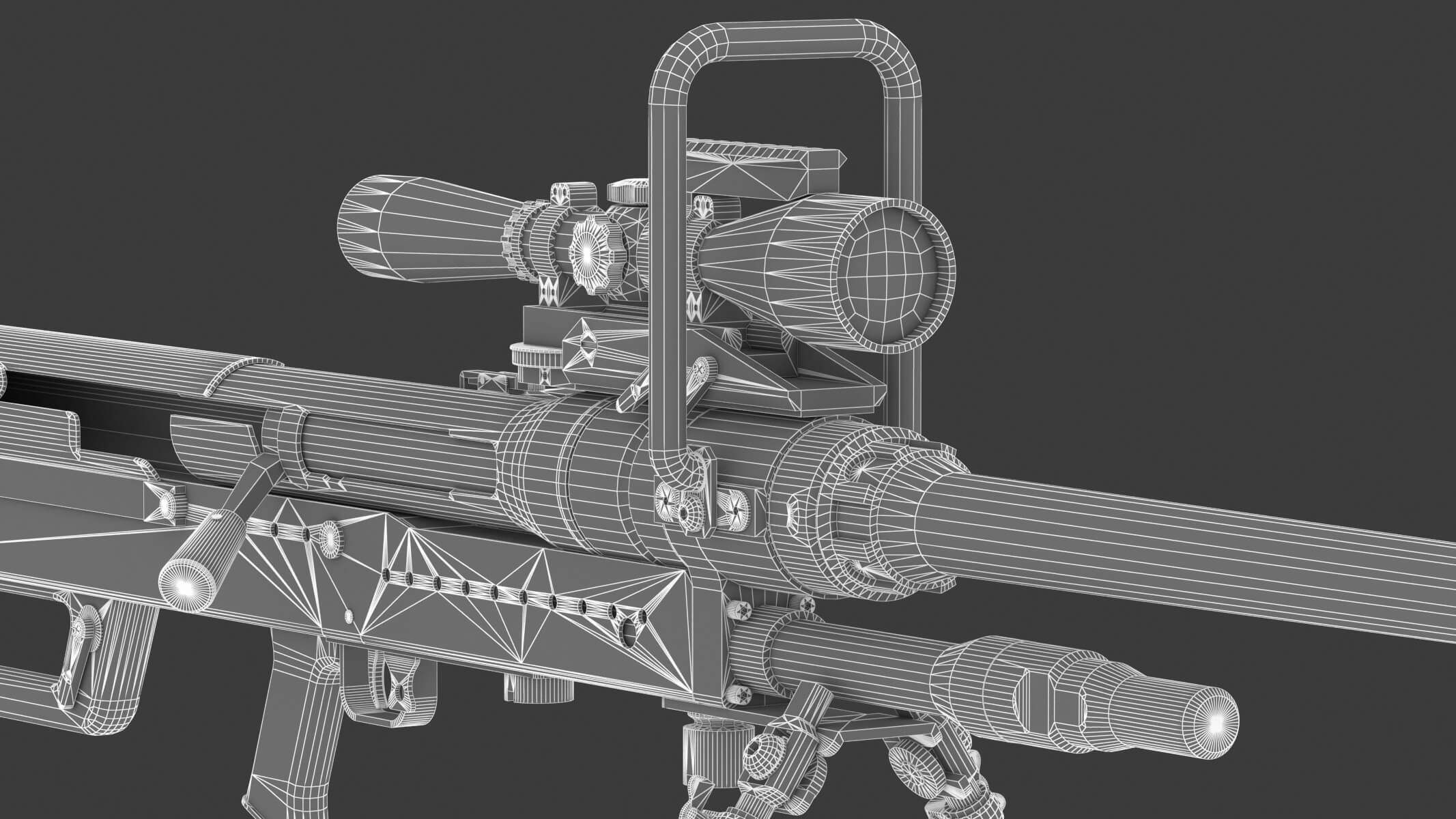 Denel NTW-20 Low Poly 3D Model by frezzy