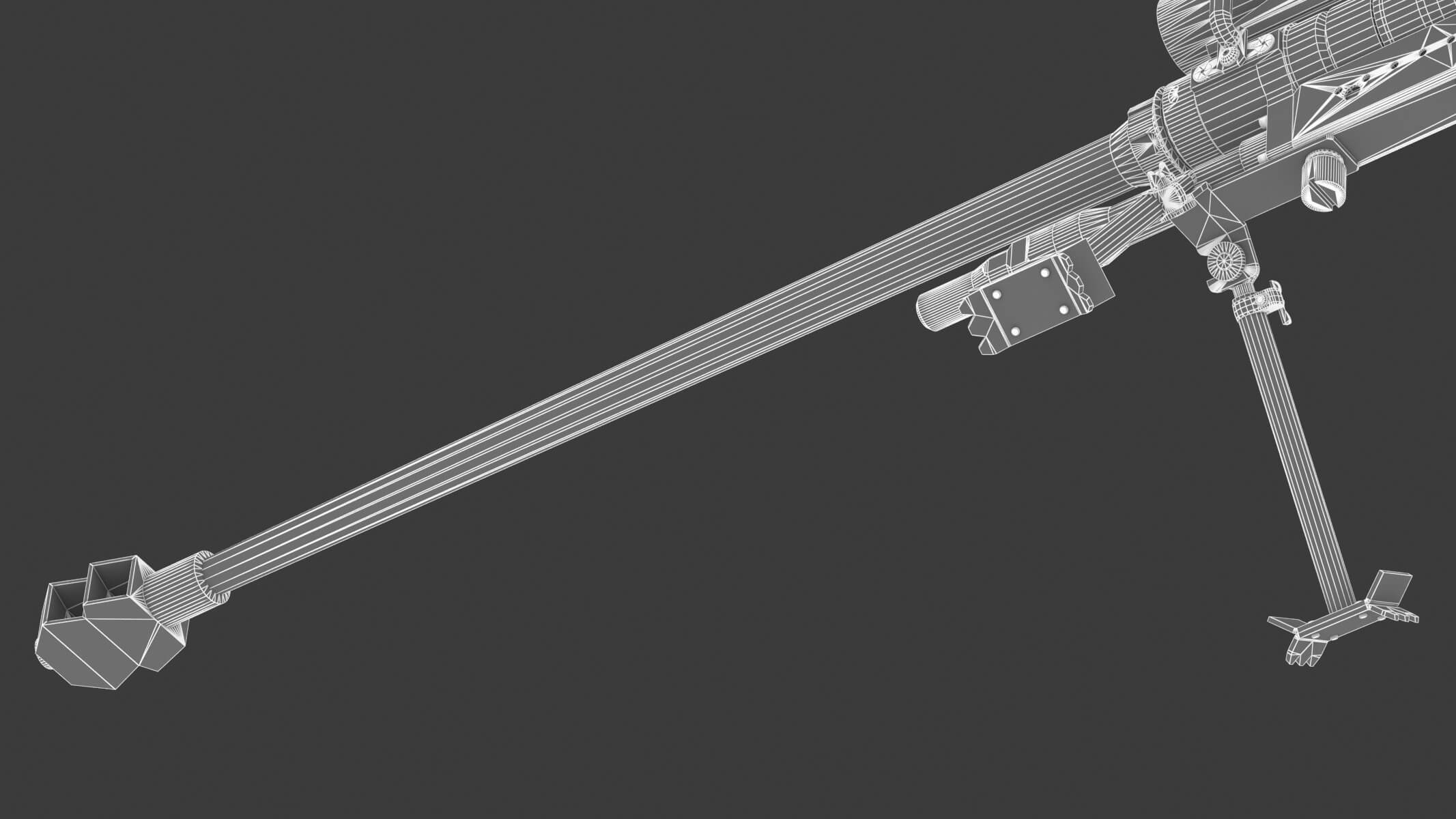 Denel NTW-20 Low Poly 3D Model by frezzy