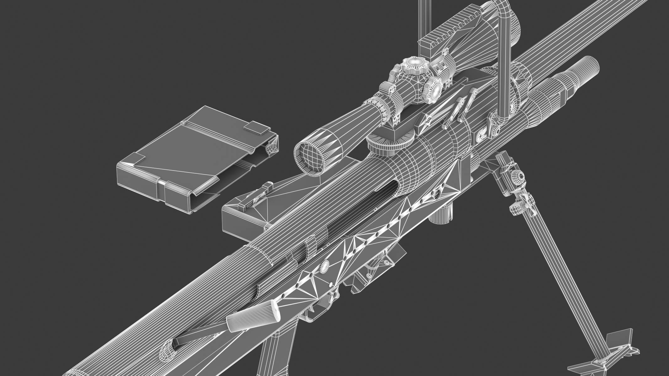 Denel NTW-20 Low Poly 3D Model by frezzy