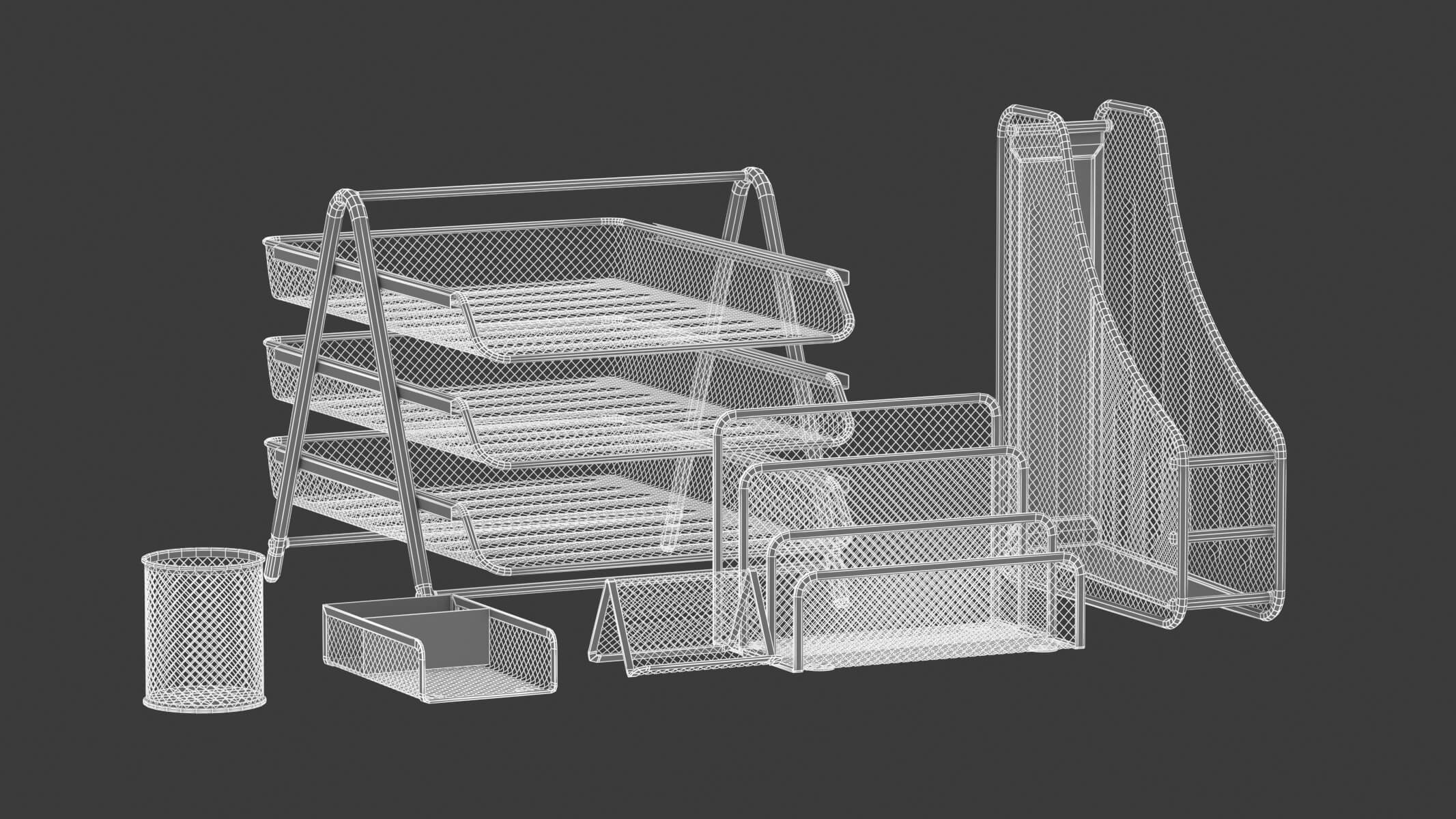 Desk Organizer - 3D Model by frezzy