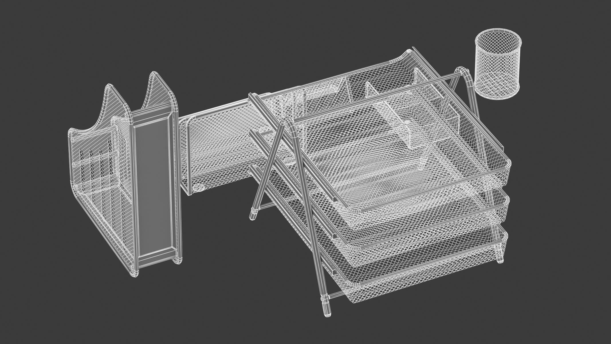 Desk Organizer - 3D Model by frezzy