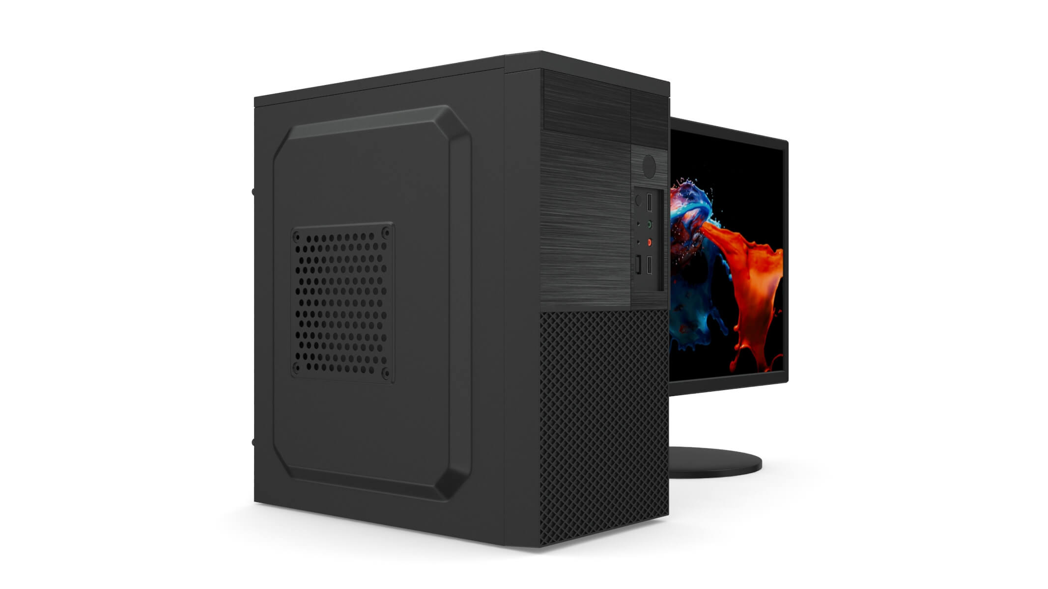 Desktop and Monitor Generic - 3D Model by frezzy