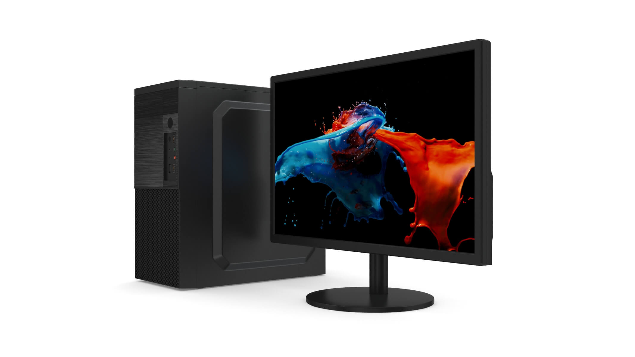 Desktop and Monitor Generic - 3D Model by frezzy