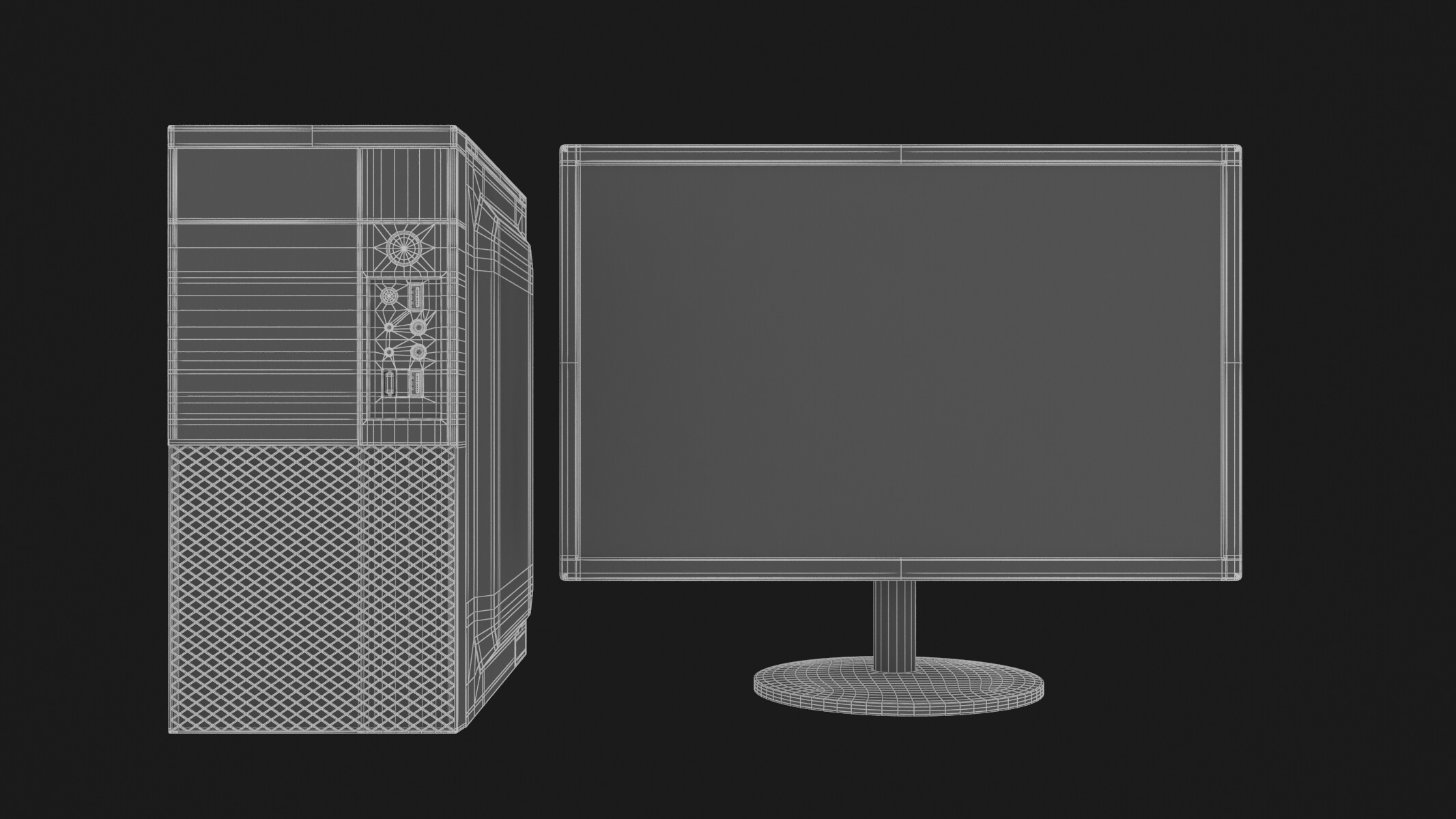 Desktop and Monitor Generic - 3D Model by frezzy