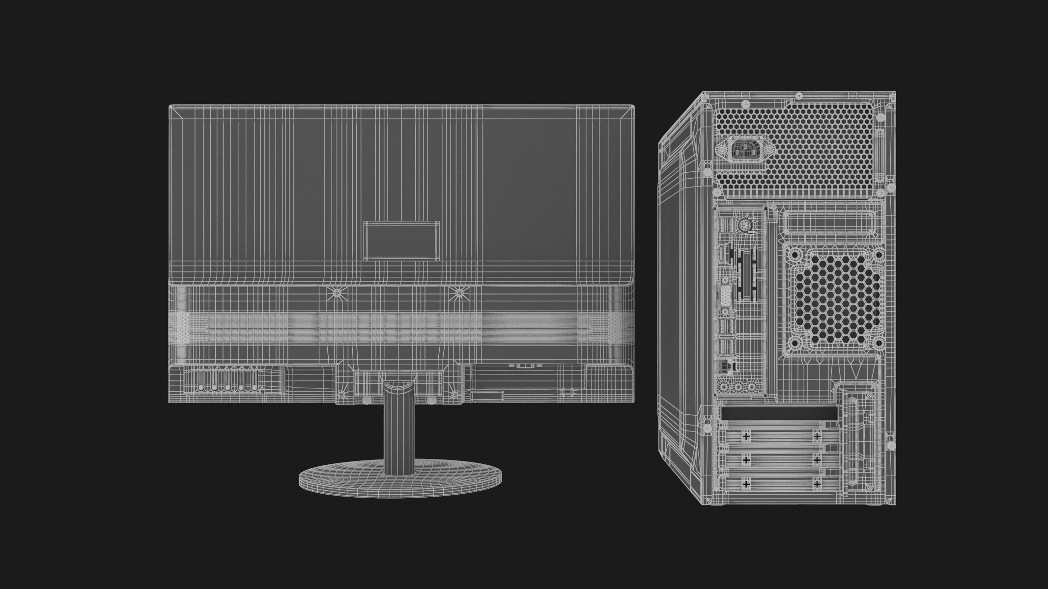 Desktop and Monitor Generic - 3D Model by frezzy