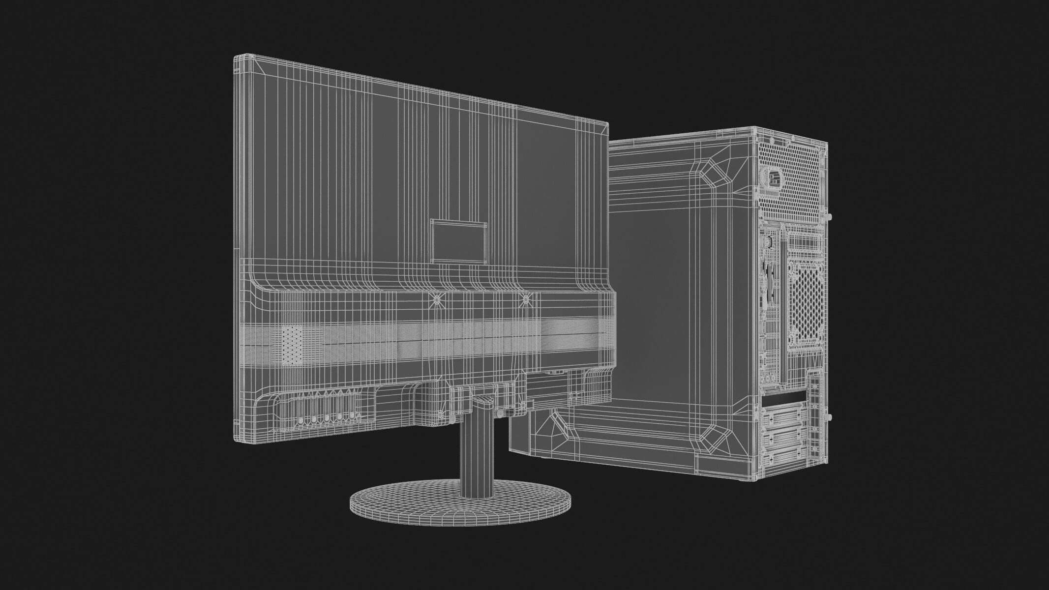 Desktop and Monitor Generic - 3D Model by frezzy