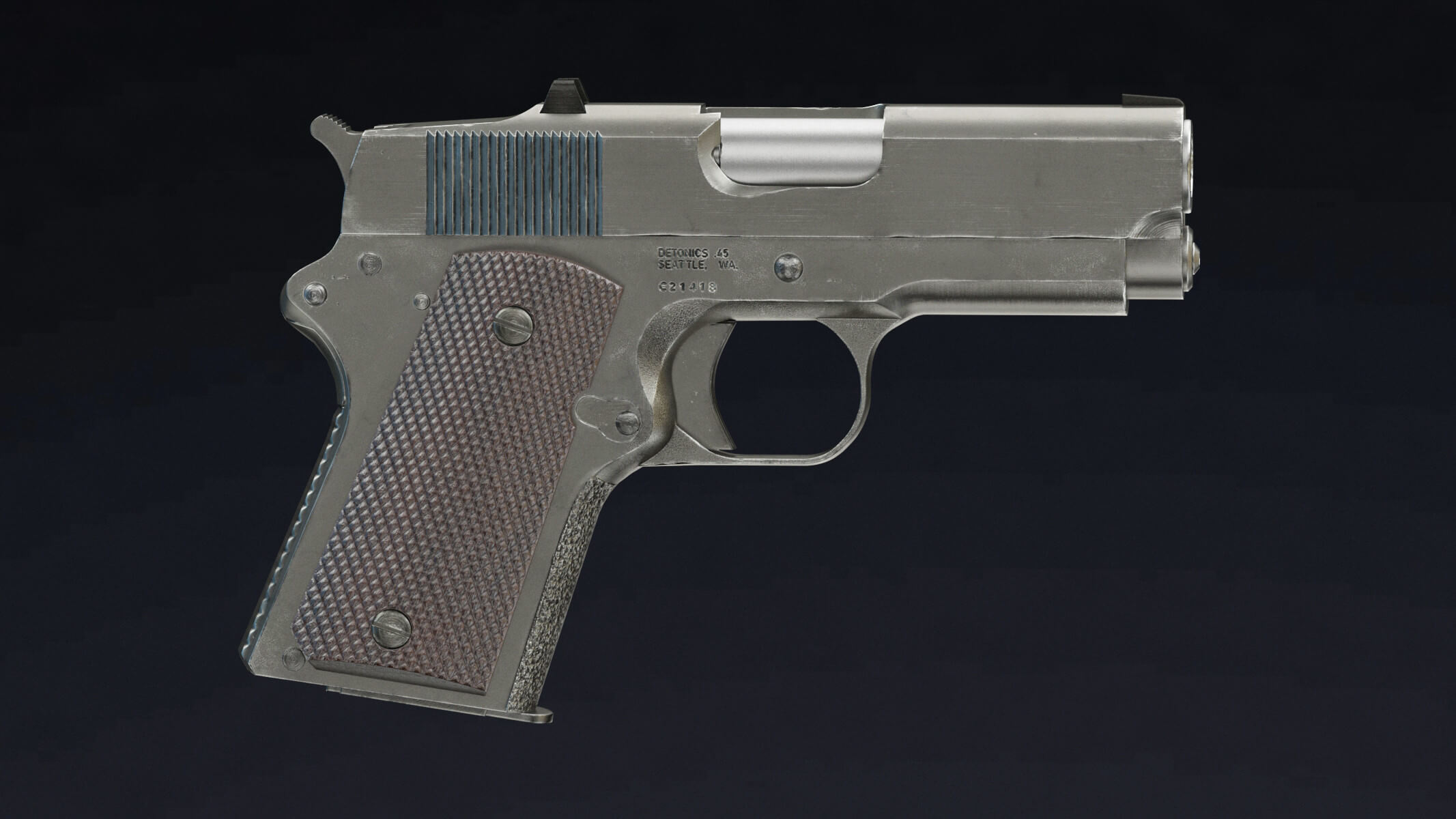 Detonics Combat Master Low Poly - 3D Model by frezzy