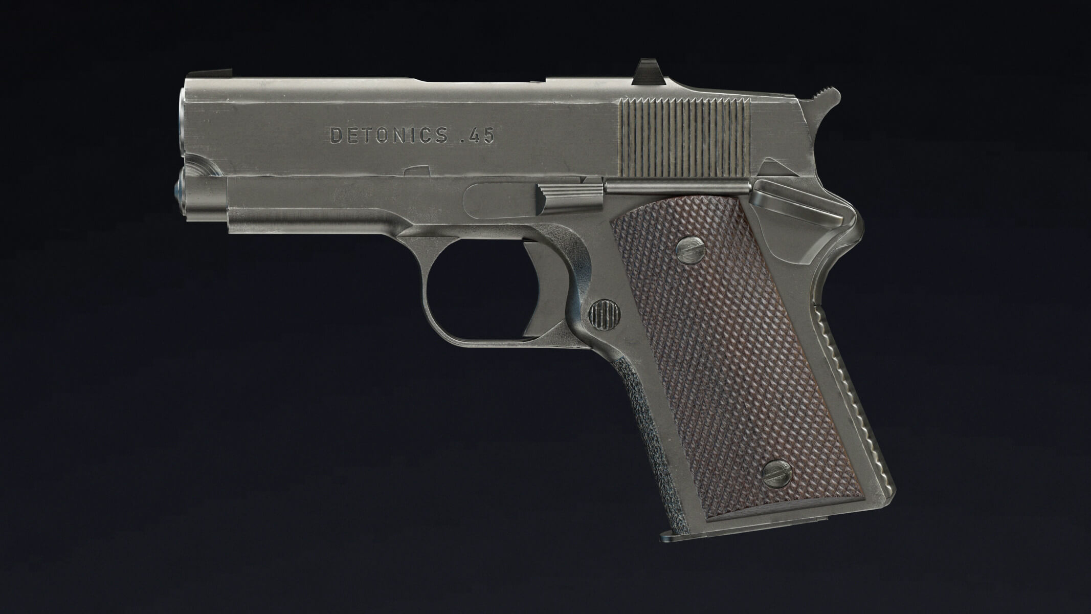 Detonics Combat Master Low Poly - 3D Model by frezzy