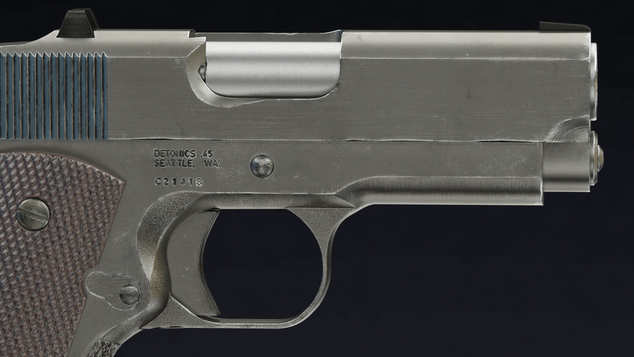 Detonics Combat Master Low Poly - 3D Model by frezzy