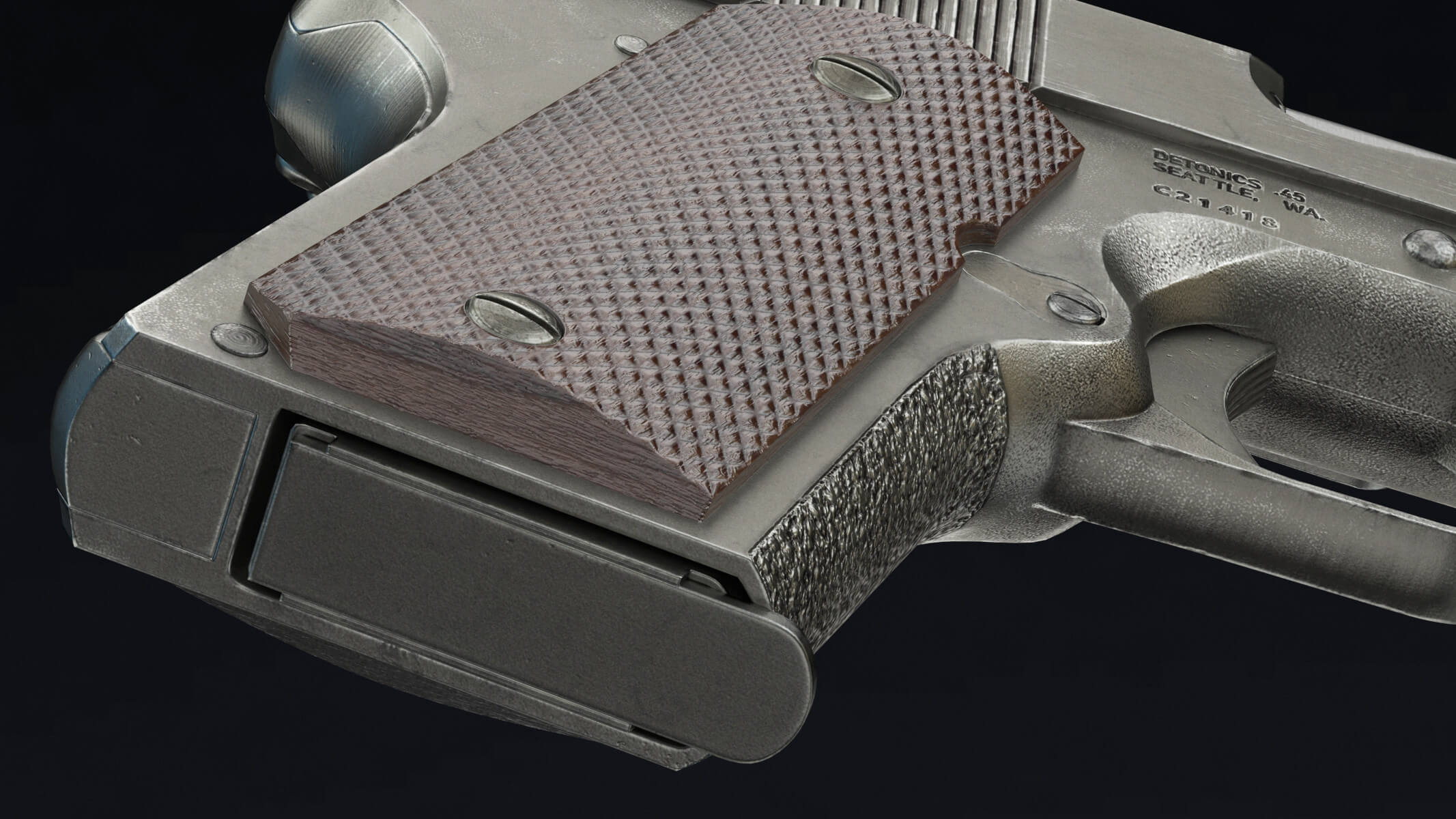 Detonics Combat Master Low Poly - 3D Model by frezzy