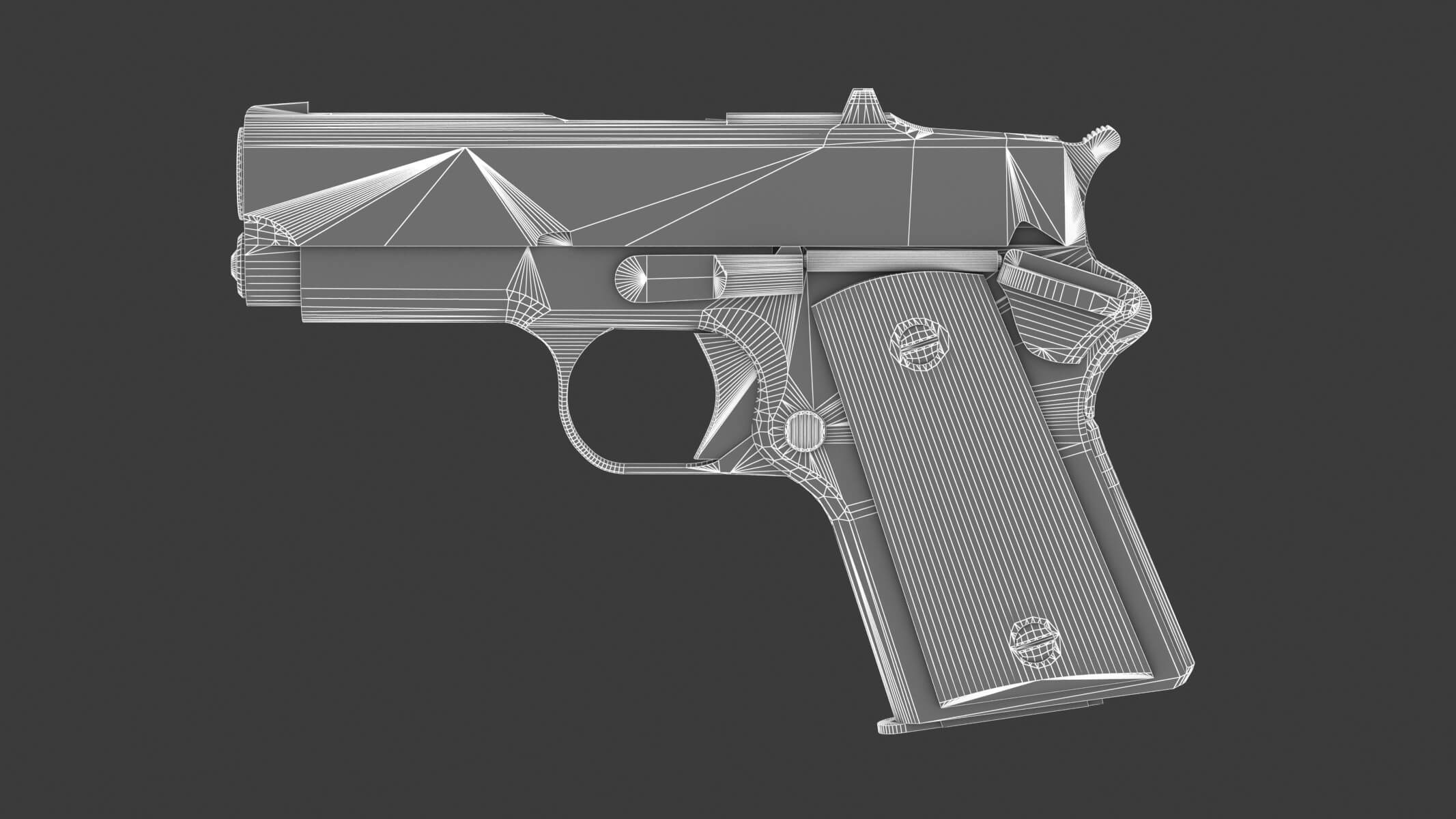 Detonics Combat Master Low Poly - 3D Model by frezzy
