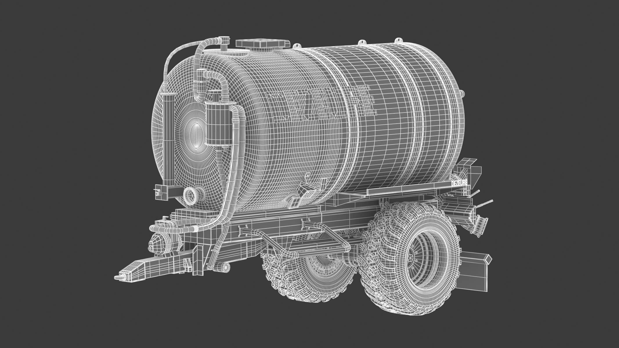 Dezeure Slurry Spreader Transline 2 Wheels - 3D Model by frezzy