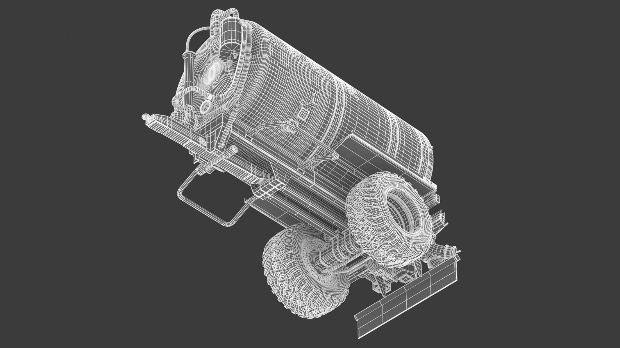 Dezeure Slurry Spreader Transline 2 Wheels - 3D Model by frezzy
