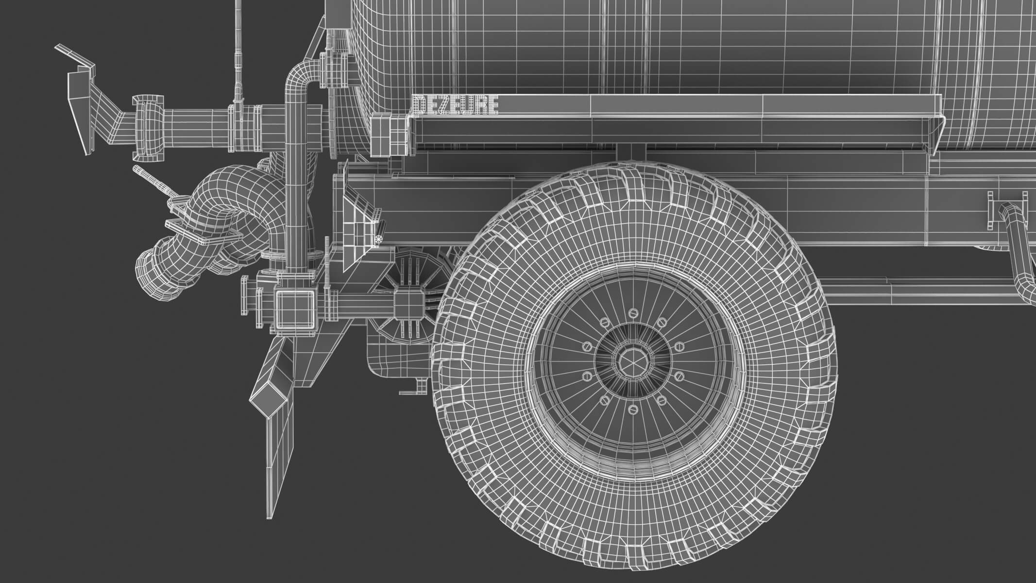 Dezeure Slurry Spreader Transline 2 Wheels - 3D Model by frezzy