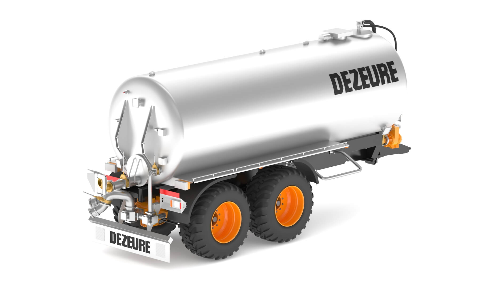 Dezeure Slurry Spreader Transline 4 Wheels - 3D Model by frezzy