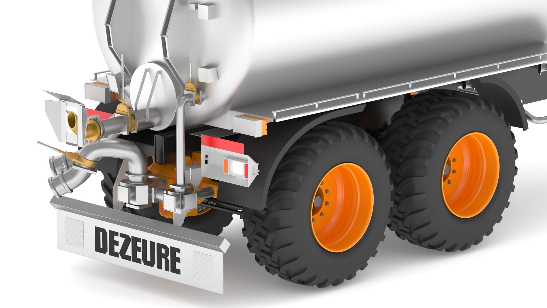 Dezeure Slurry Spreader Transline 4 Wheels - 3D Model by frezzy
