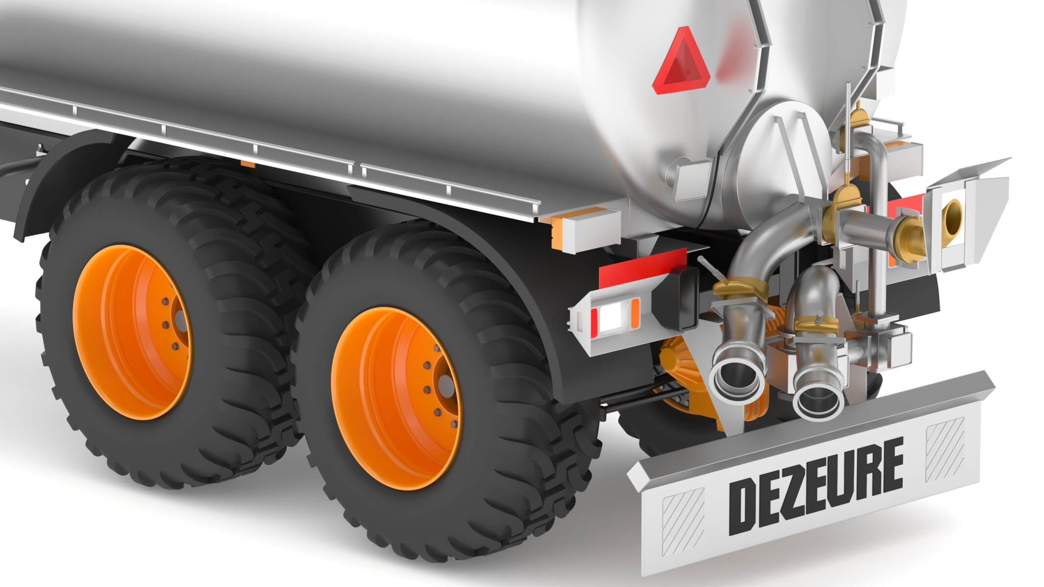 Dezeure Slurry Spreader Transline 4 Wheels - 3D Model by frezzy
