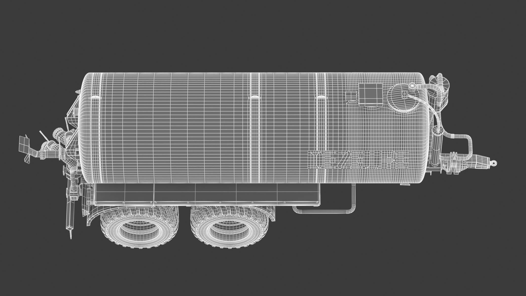 Dezeure Slurry Spreader Transline 4 Wheels - 3D Model by frezzy