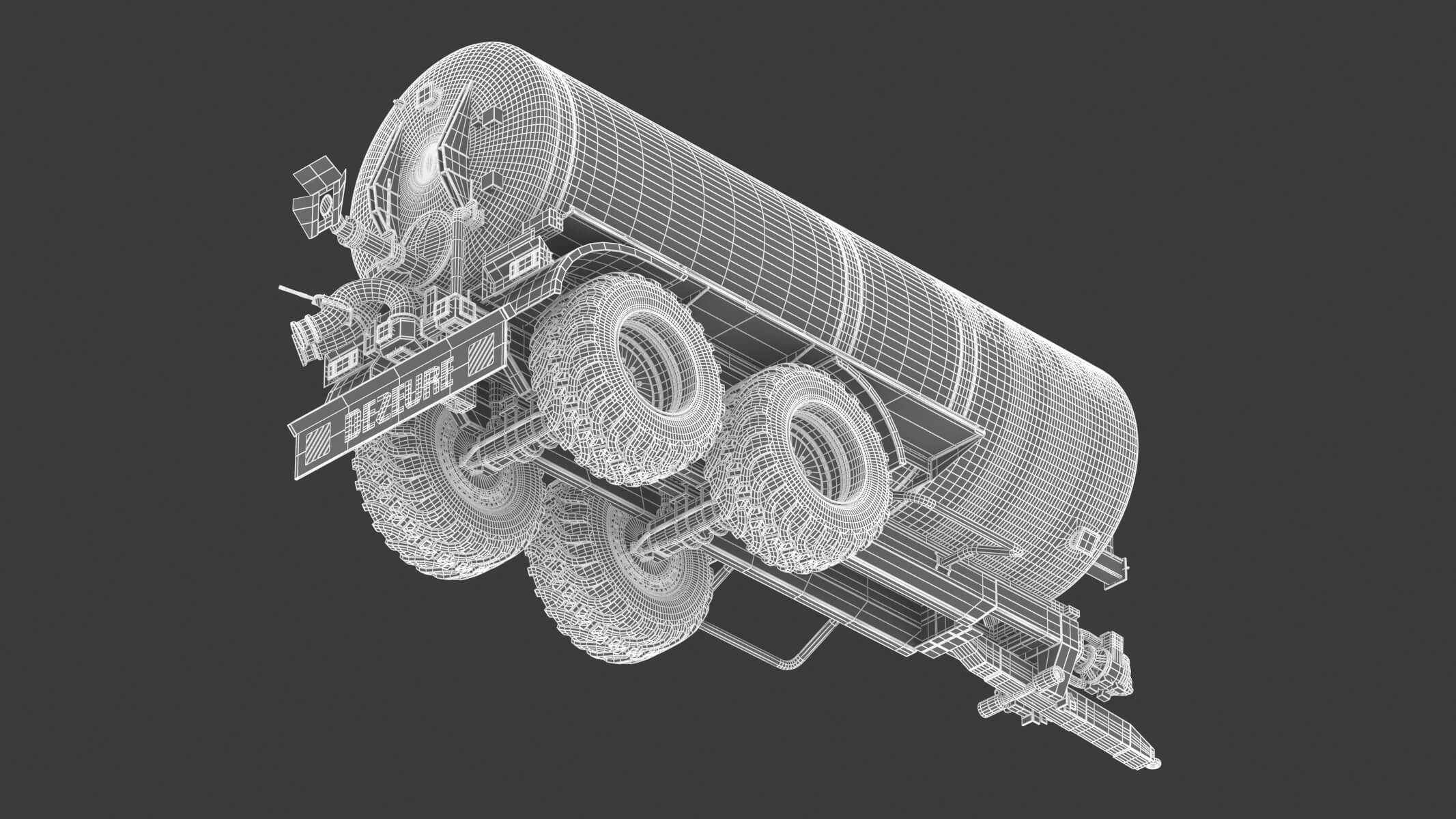 Dezeure Slurry Spreader Transline 4 Wheels - 3D Model by frezzy
