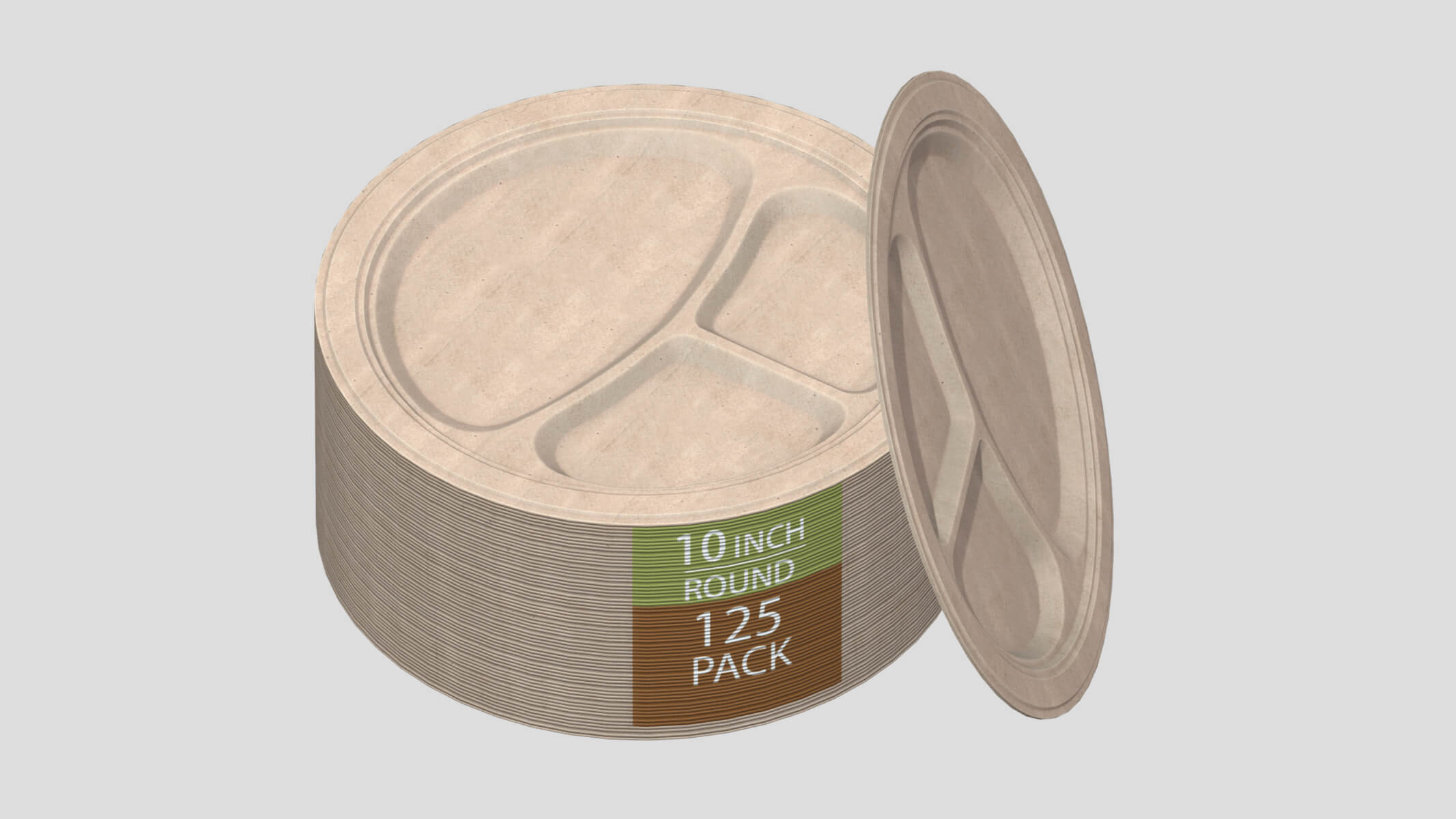 Disposable Paper Plates Low Poly - 3D Model by frezzy