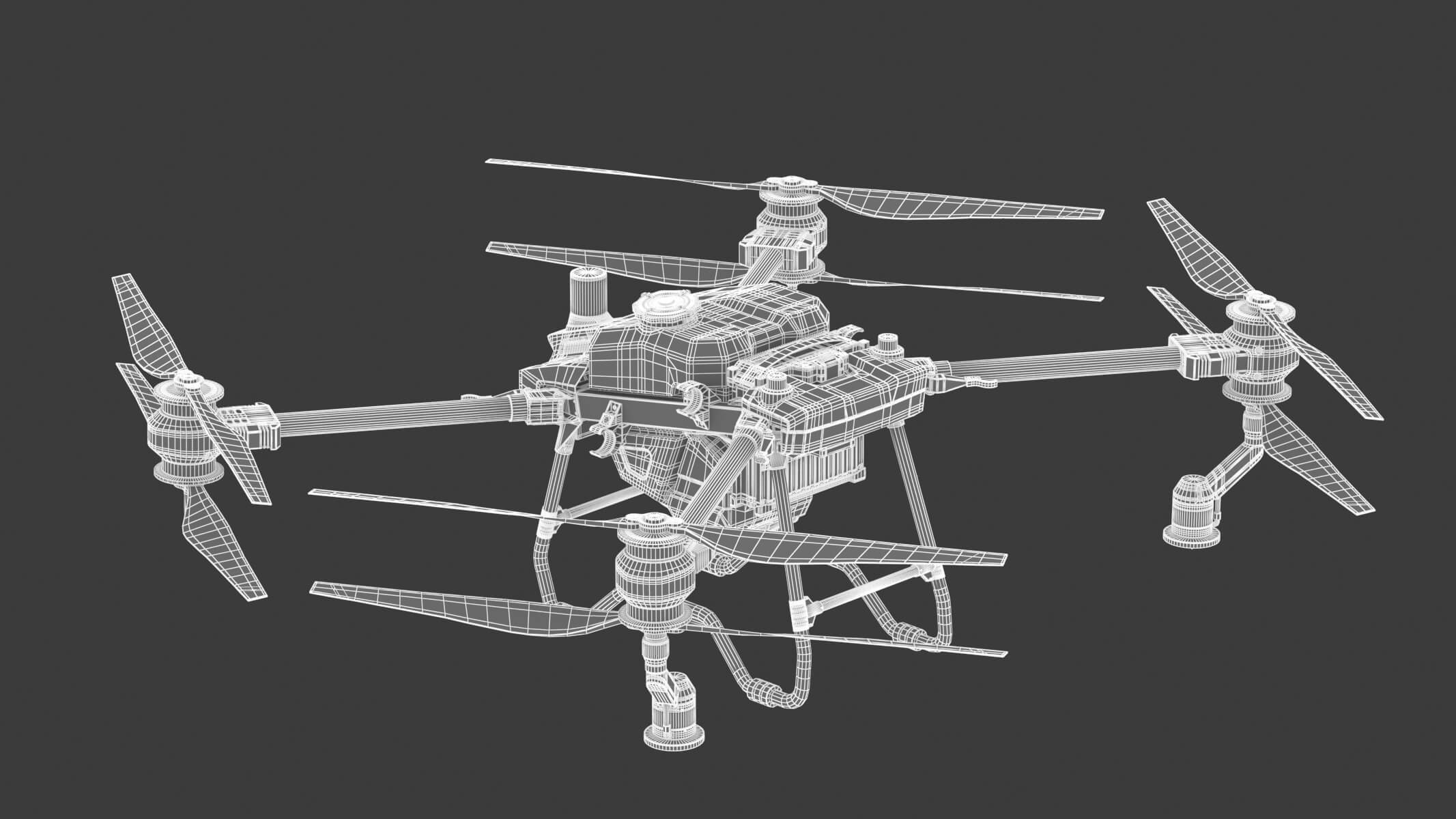 DJI Agras T40 Agricultural - 3D Model by frezzy