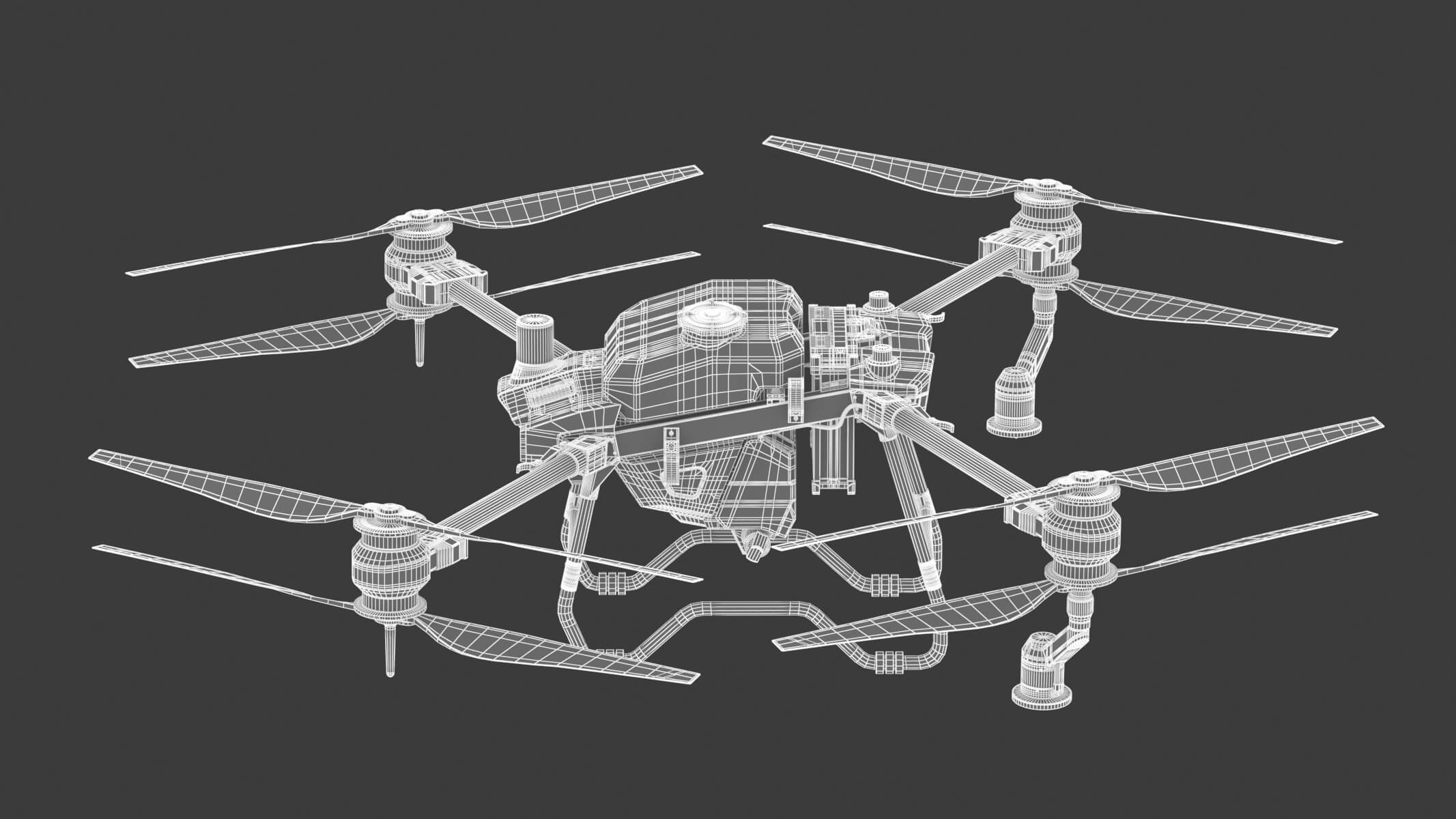 DJI Agras T40 Agricultural - 3D Model by frezzy