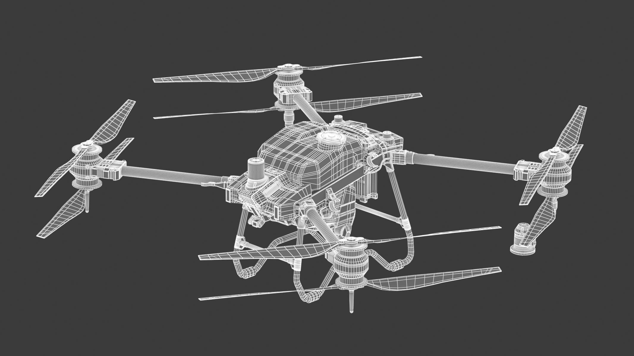 DJI Agras T40 Agricultural - 3D Model by frezzy