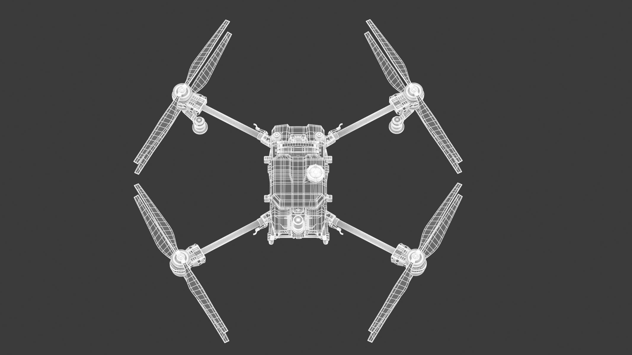 DJI Agras T40 Agricultural - 3D Model by frezzy