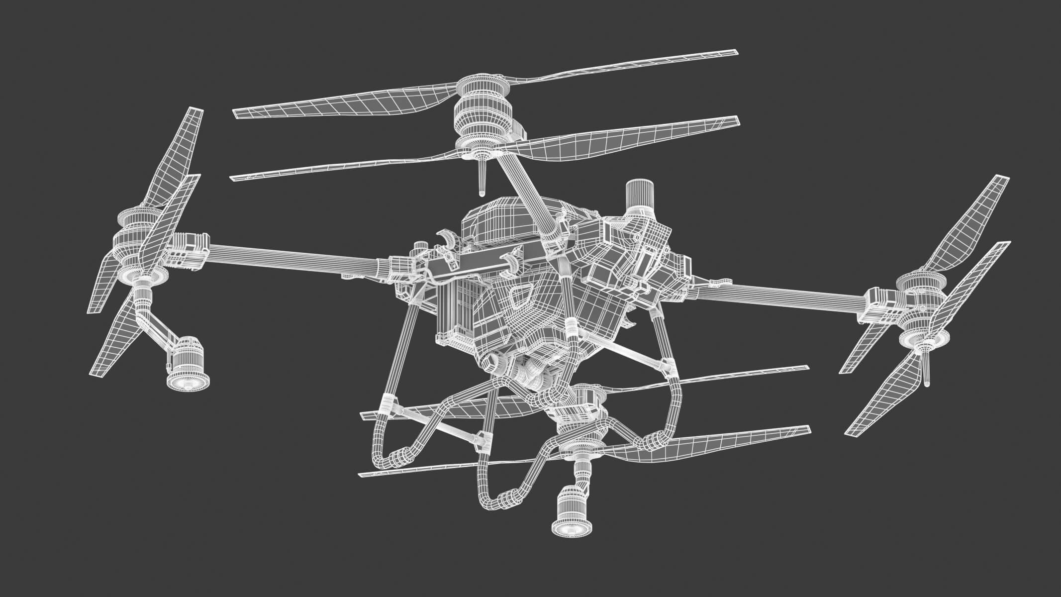 DJI Agras T40 Agricultural - 3D Model by frezzy