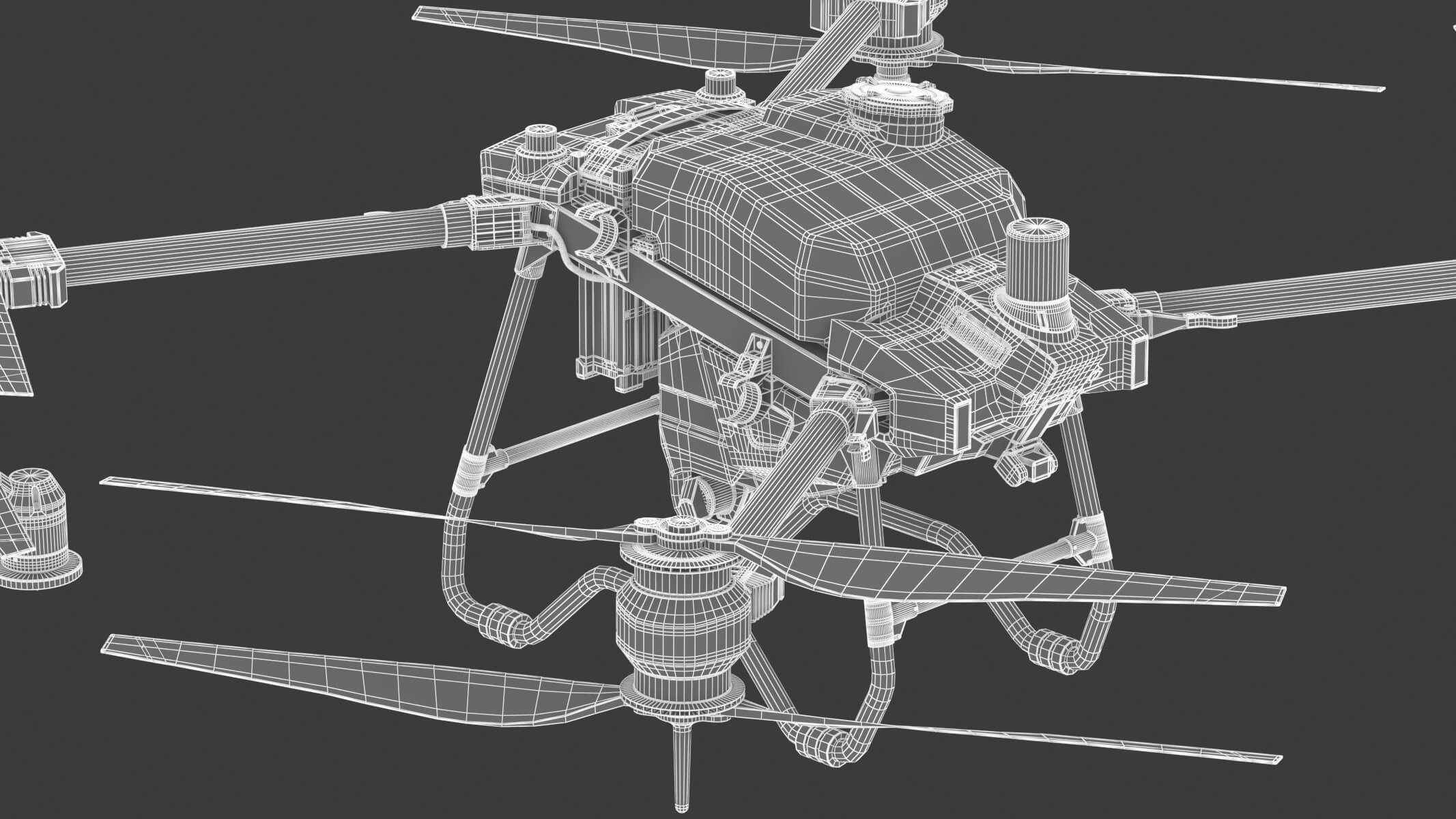 DJI Agras T40 Agricultural - 3D Model by frezzy