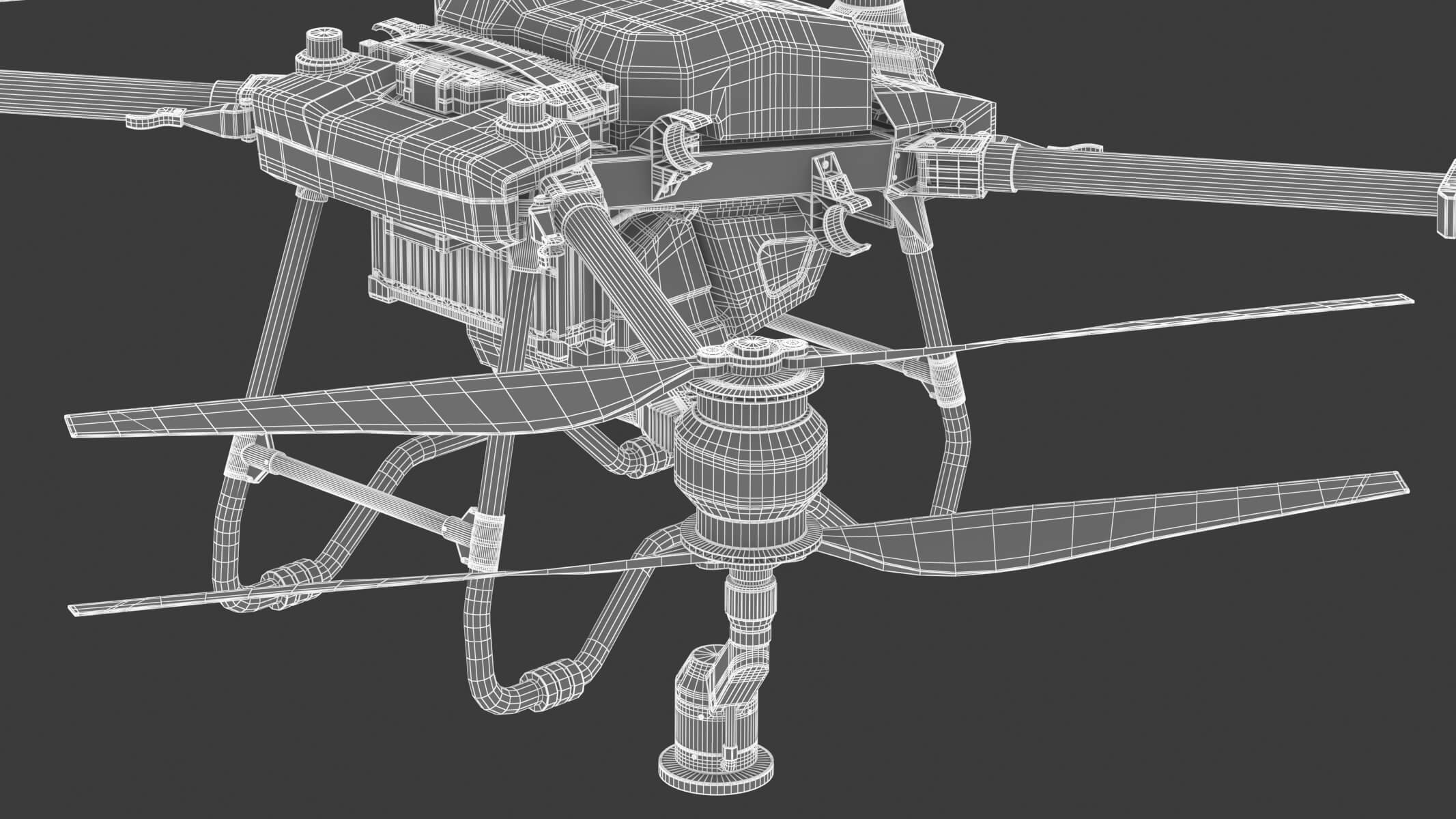DJI Agras T40 Agricultural - 3D Model by frezzy