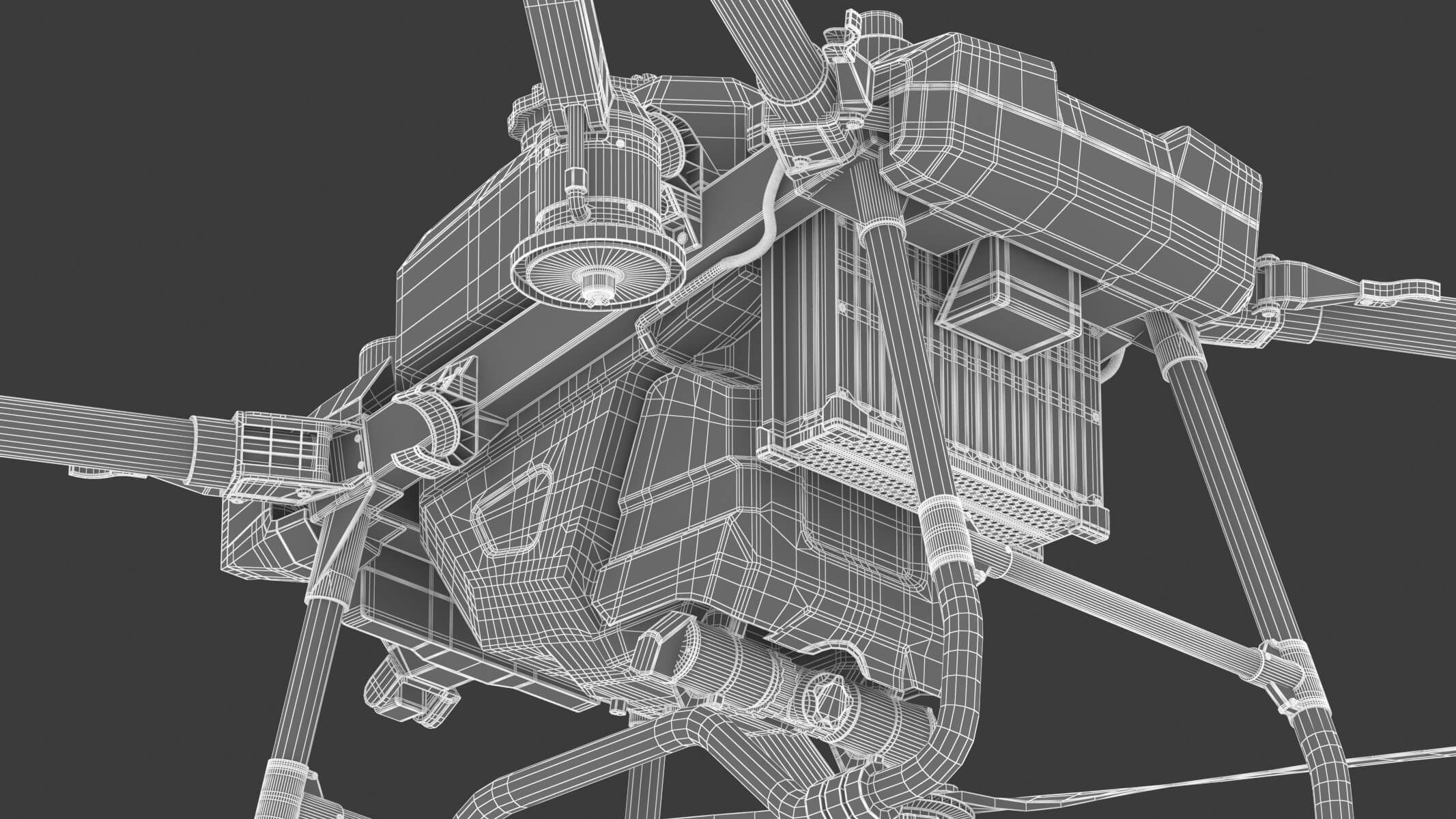 DJI Agras T40 Agricultural - 3D Model by frezzy