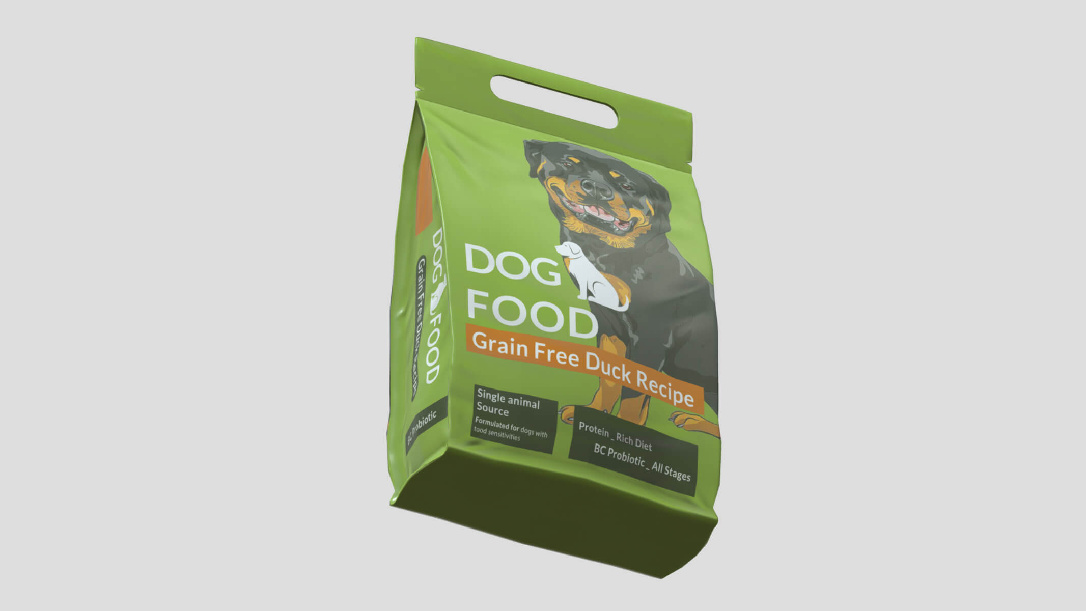 Dog Food Pack Low Poly - 3D Model by frezzy