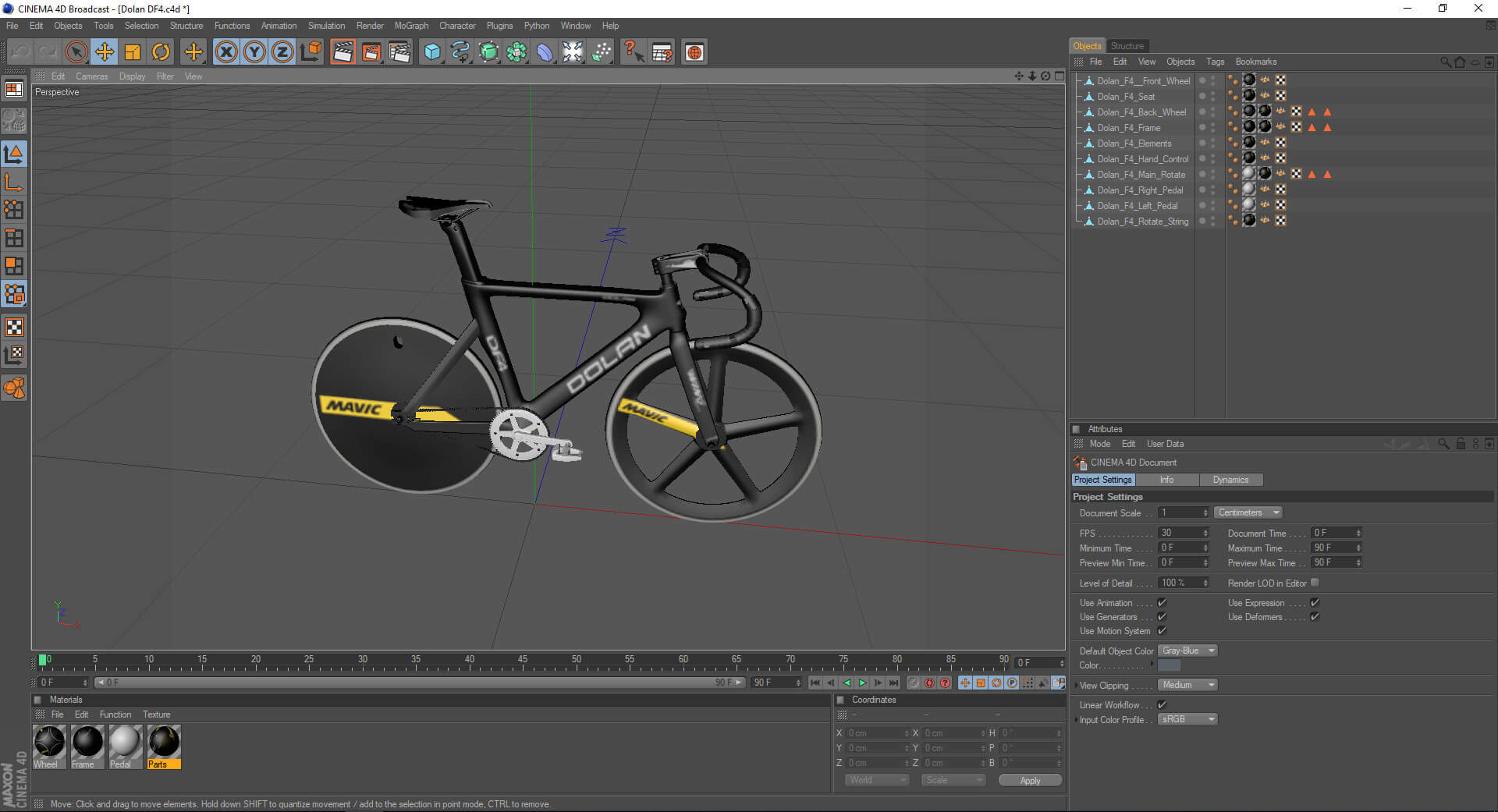 Dolan DF4 Carbon Track Bike - 3D Model by frezzy